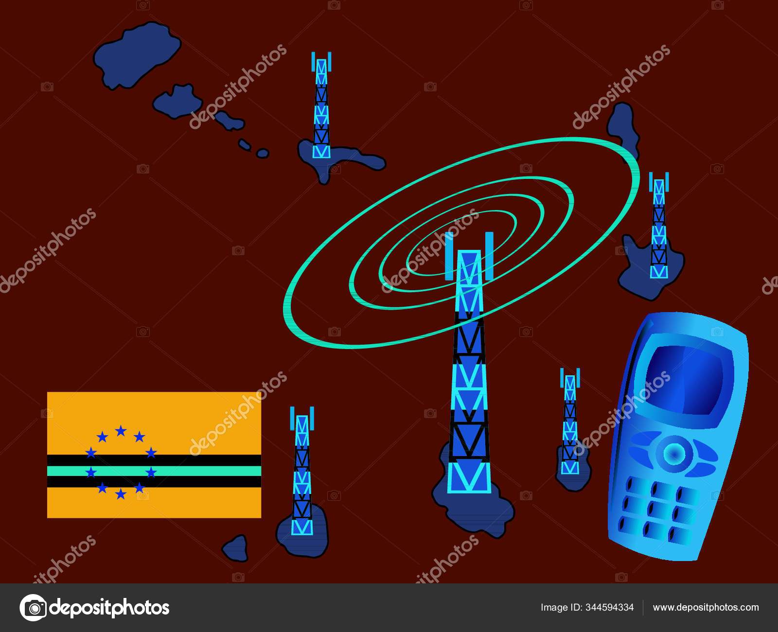 Map Mobile Connection Stock Vector by ©YAYImages 344594334