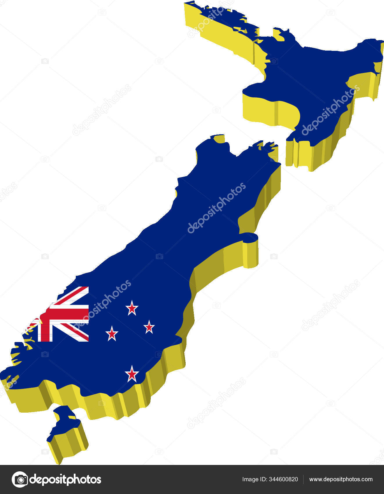 Vectors Map New Zealand Stock Vector by ©YAYImages 344600820