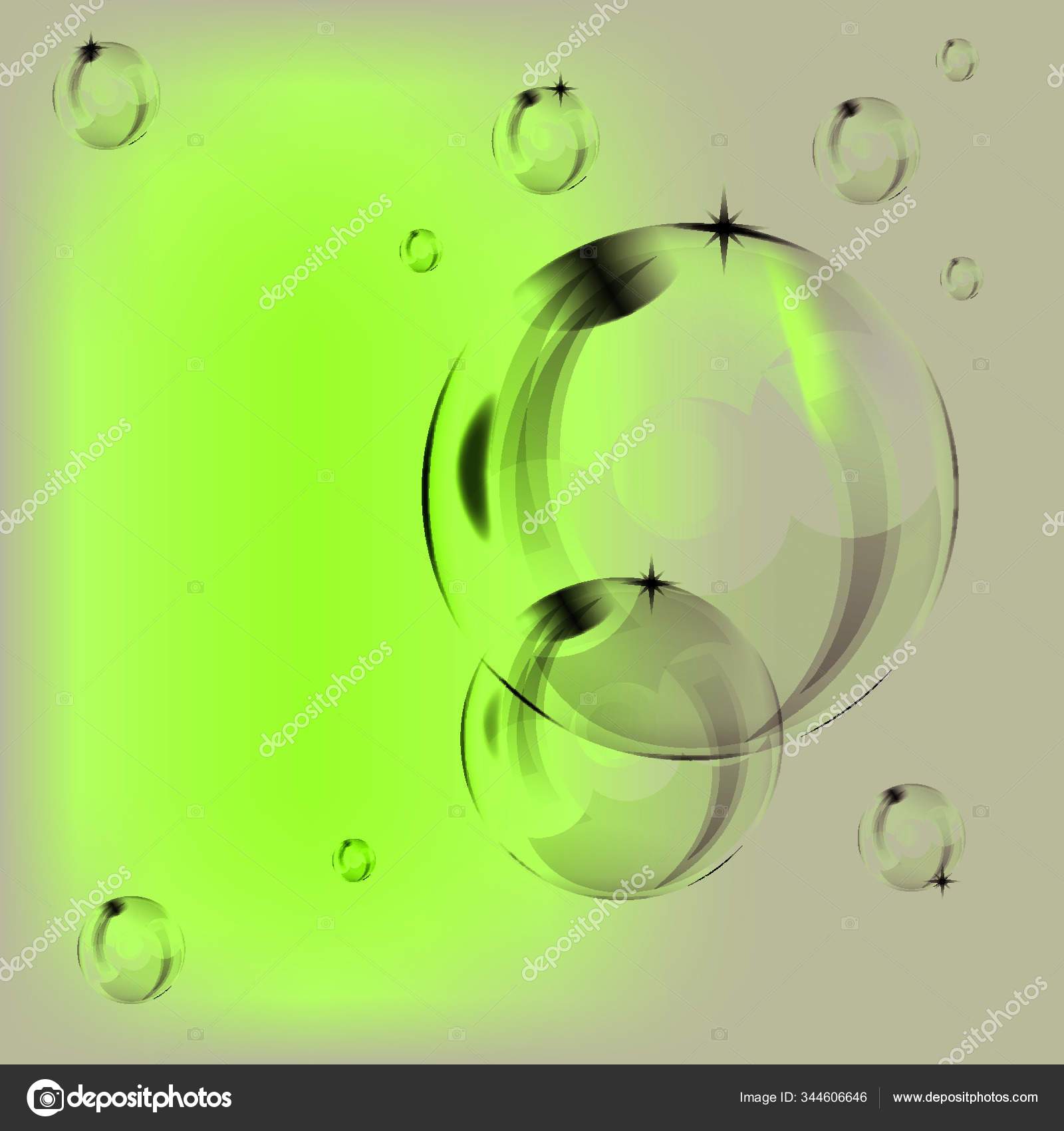 Transparent Soap Bubble Background Design Room Text Stock Vector Image ...