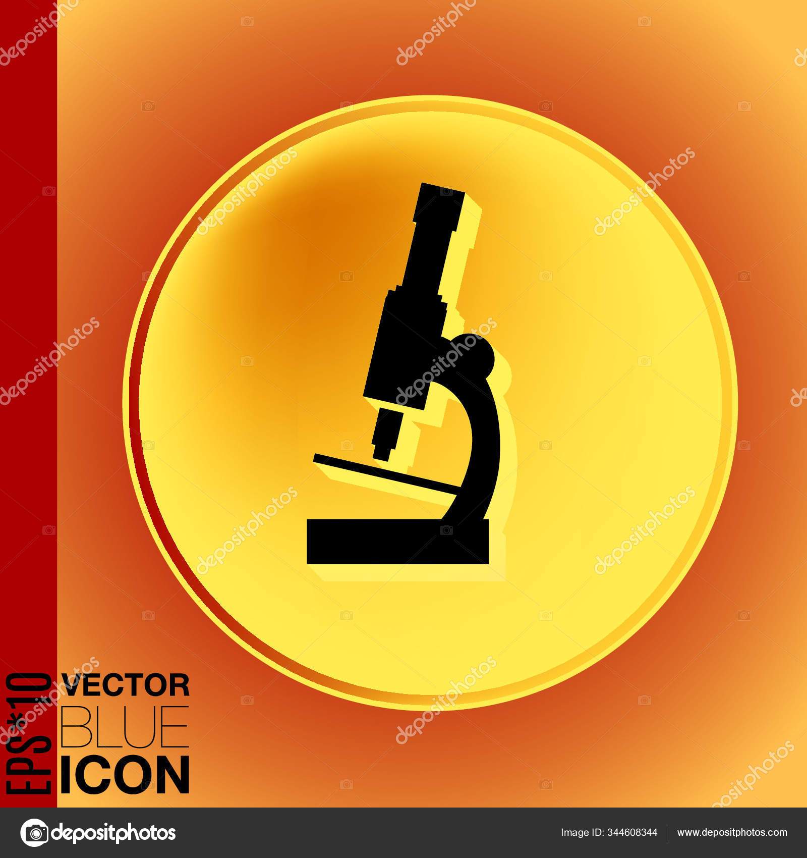 Microscope Sign Symbol Icon Studying Biology Medicine Enlarged Image ...