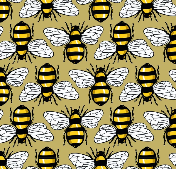 Bee honey pattern Stock Vector Image by ©e.kataev #5734904