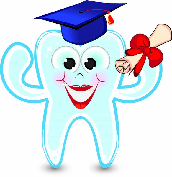Tooth graduation cartoon Vector Art Stock Images | Depositphotos