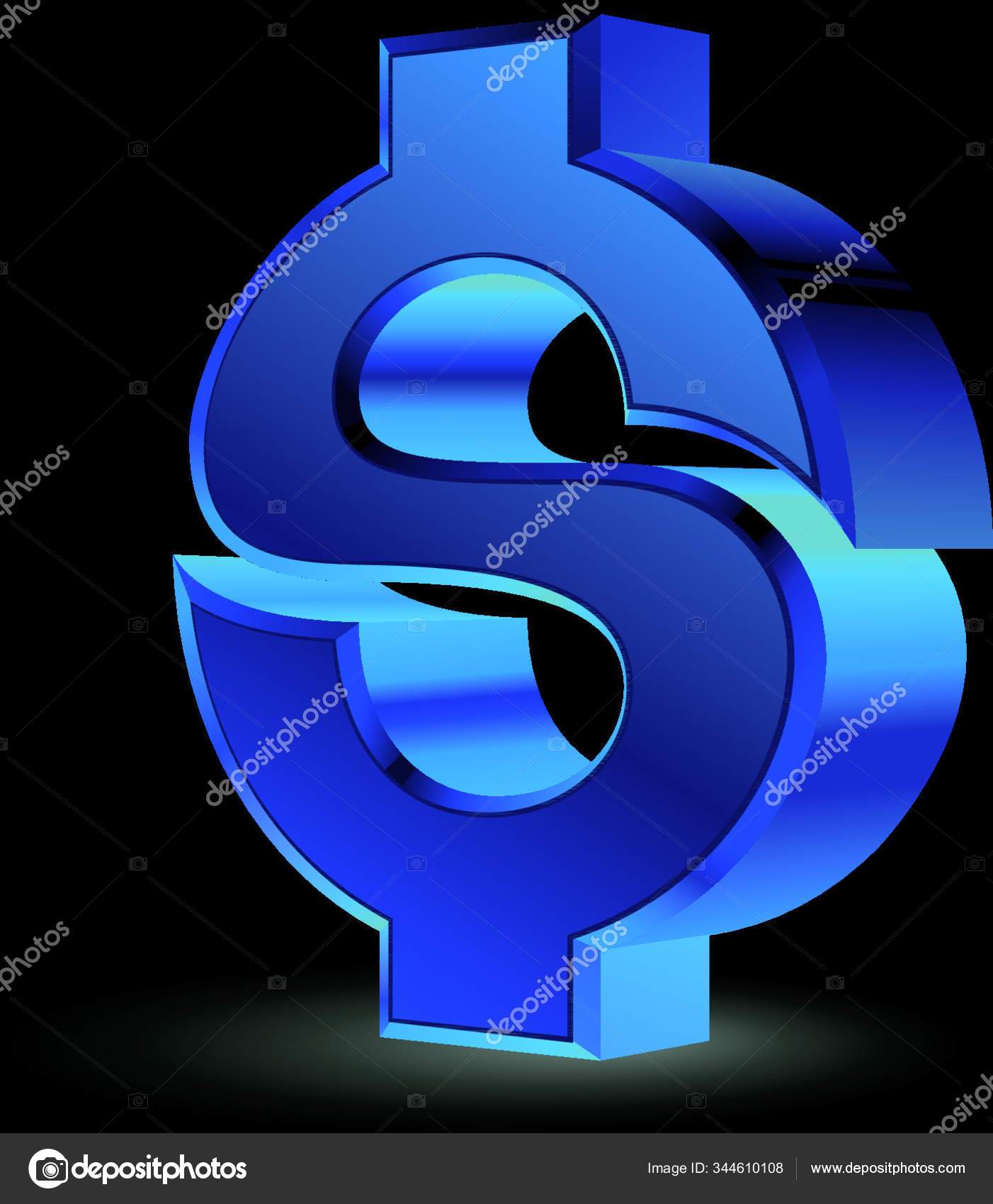 Tanda Dolar Emas Mengkilap Eps8 Rgb Disusun Berdasarkan Lapisan Warna ...