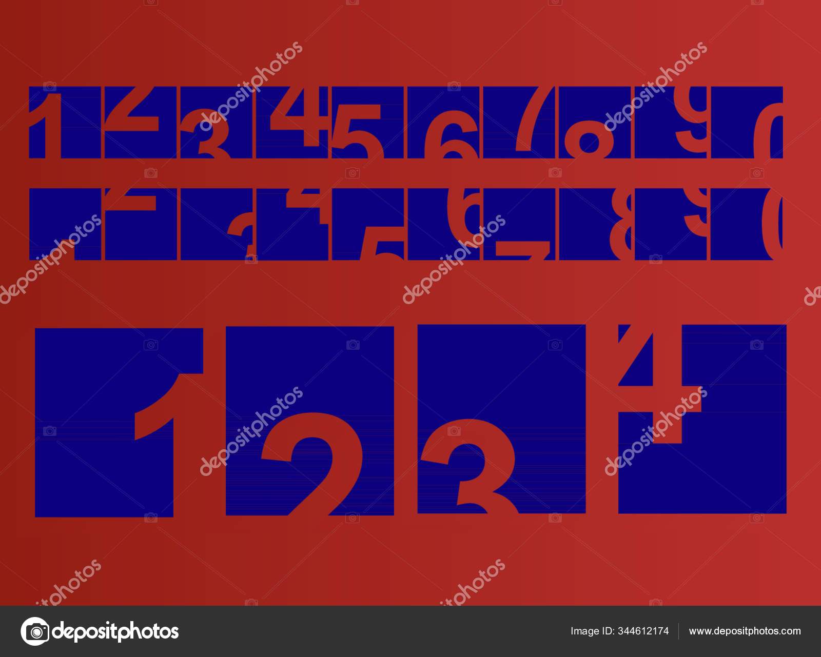 Numbers Set Vector Eps Stock Vector by ©YAYImages 344612174