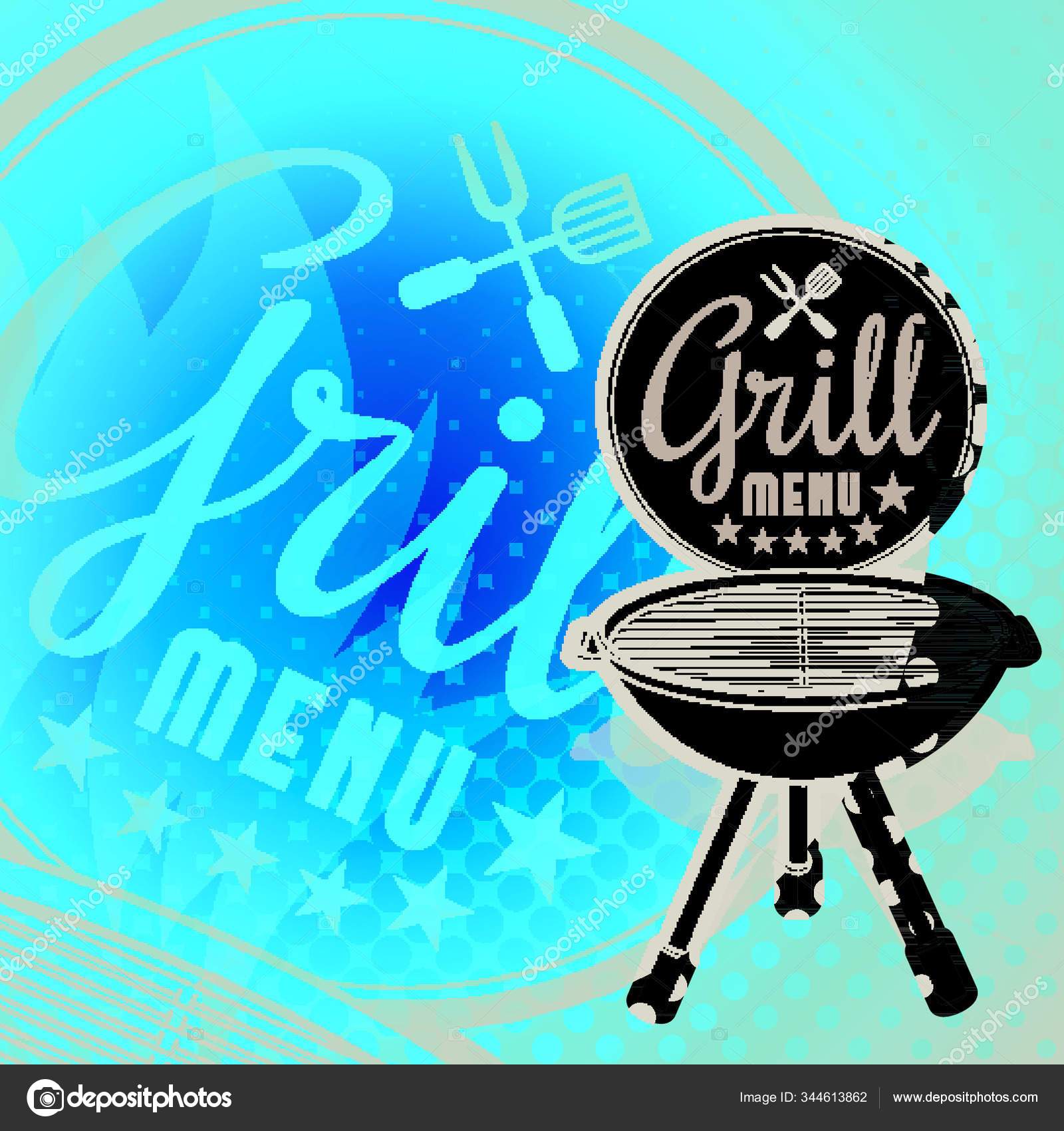 Barbecue Grill Vector Illustration White Background Stock Vector by ...