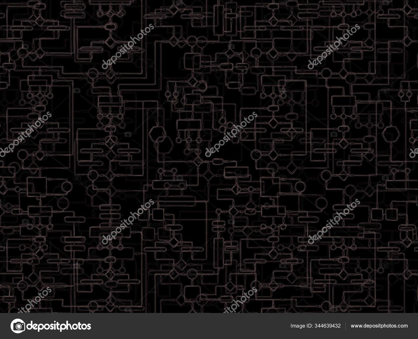 Vector Background Drawn Technological Scheme Stock Vector by ©YAYImages ...