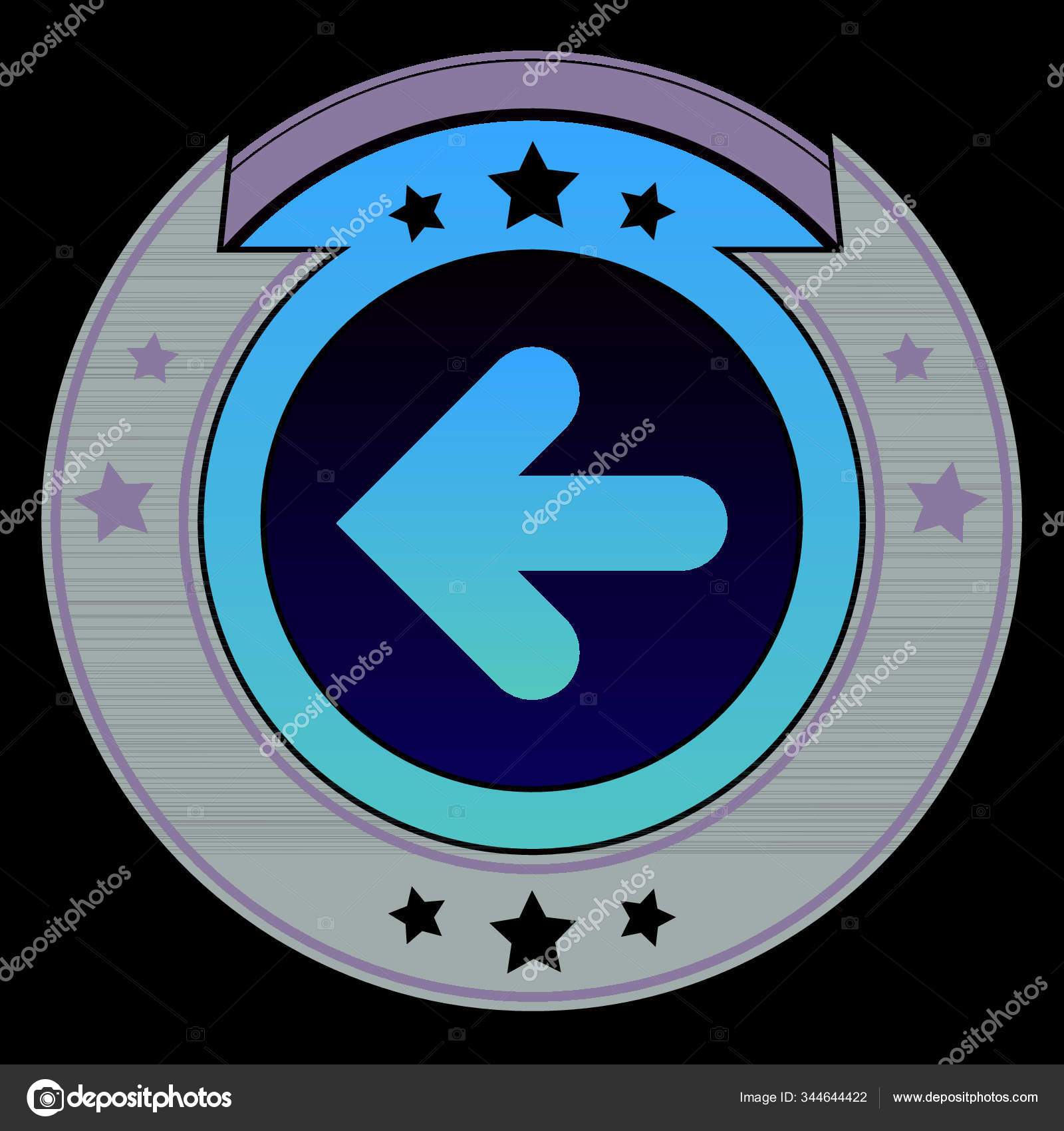 Left Directional Arrow Icon Red Brown Imperial Vector Button Star Stock ...