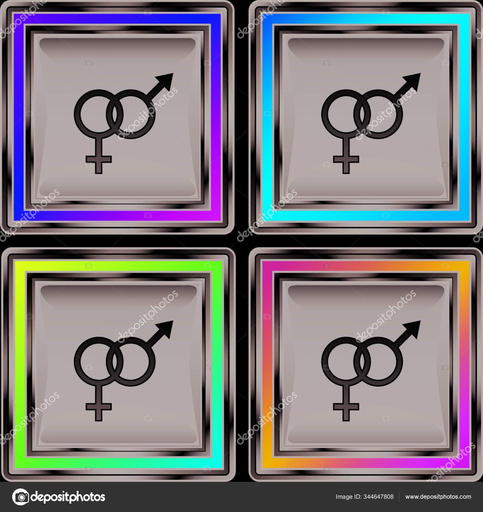Male Female Icon Square Vector Button Stock Vector by ©YAYImages 344647808 Male Female Icon Square Vector Button Stock Vector by ©YAYImages 344647808