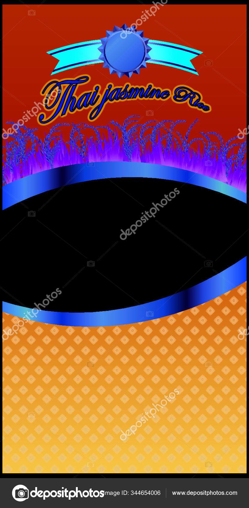 Art Work Thai Jasmine Rice Package Stock Vector Image by ©YAYImages ...