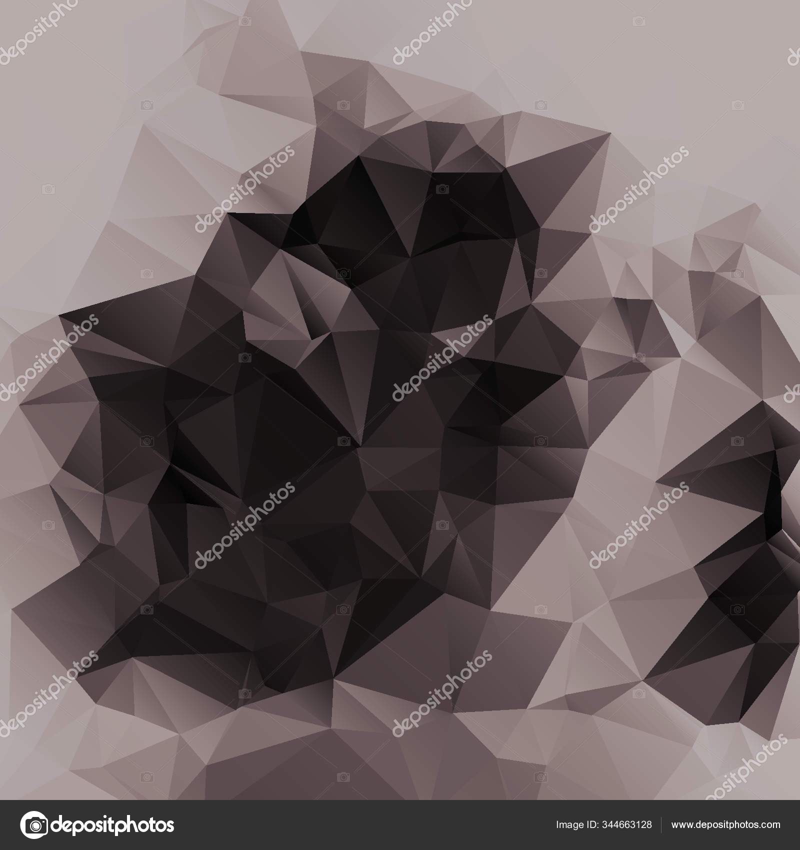 Black White Abstract Background Polygon Stock Vector Image by ...