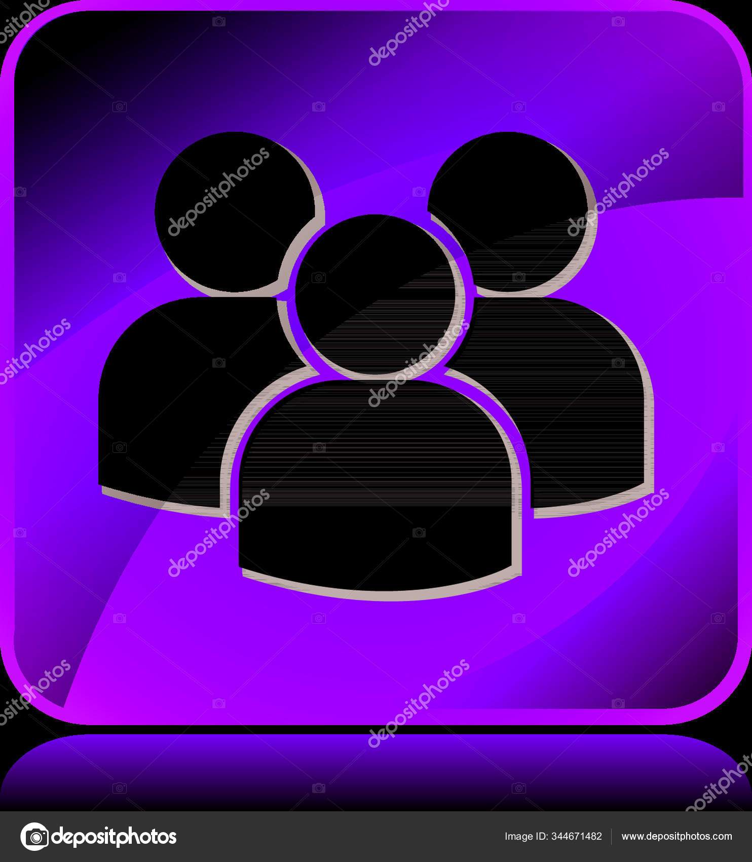 Illustration Green Team Icon White Background Stock Vector Image by ...