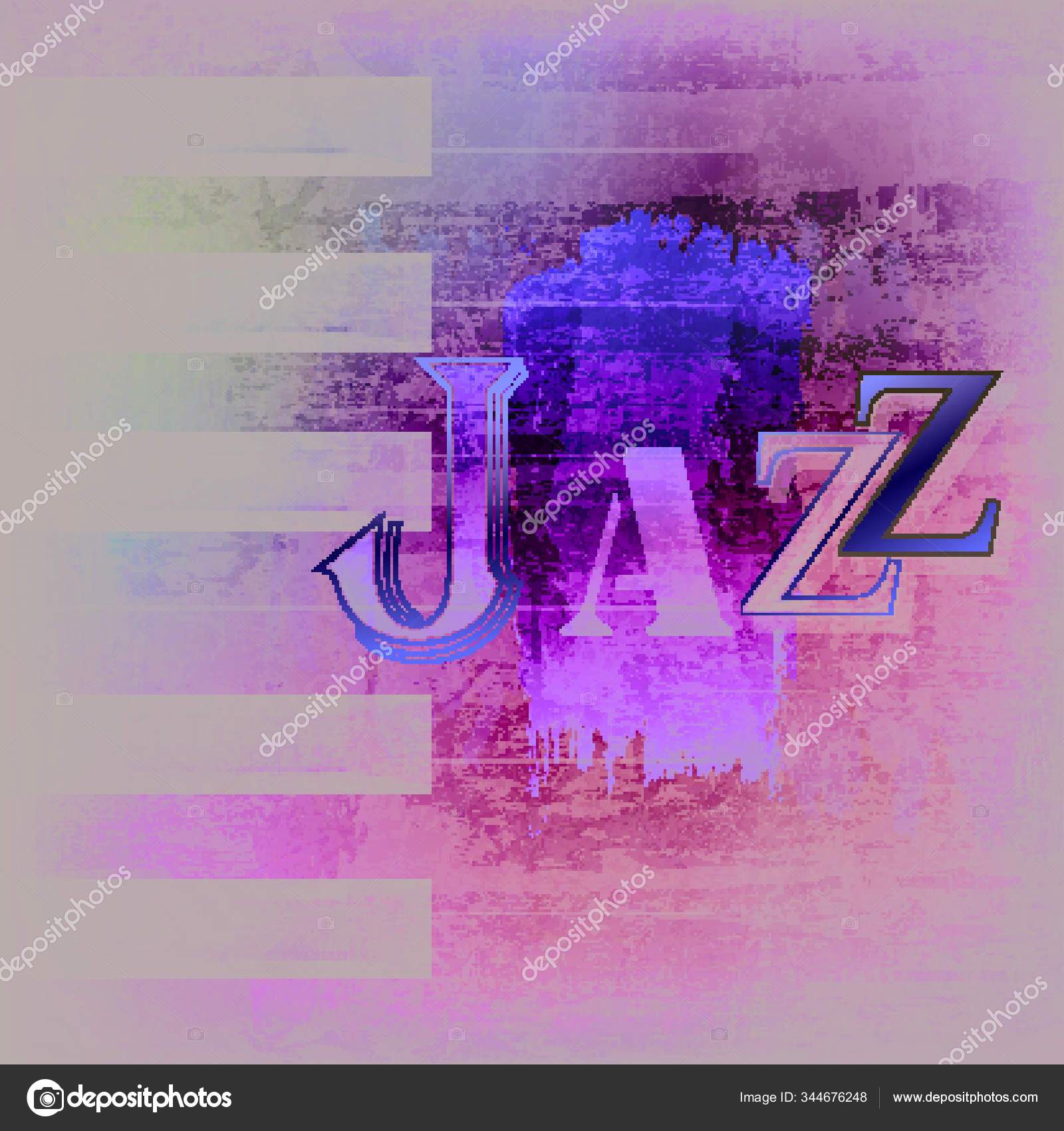 Abstract Dark Green Grunge Background Word Jazz Stock Vector Image by ...