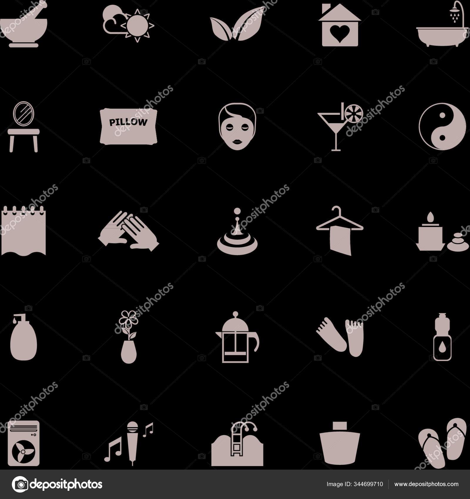 Massage Icons White Background Stock Vector Stock Vector by ©YAYImages ...