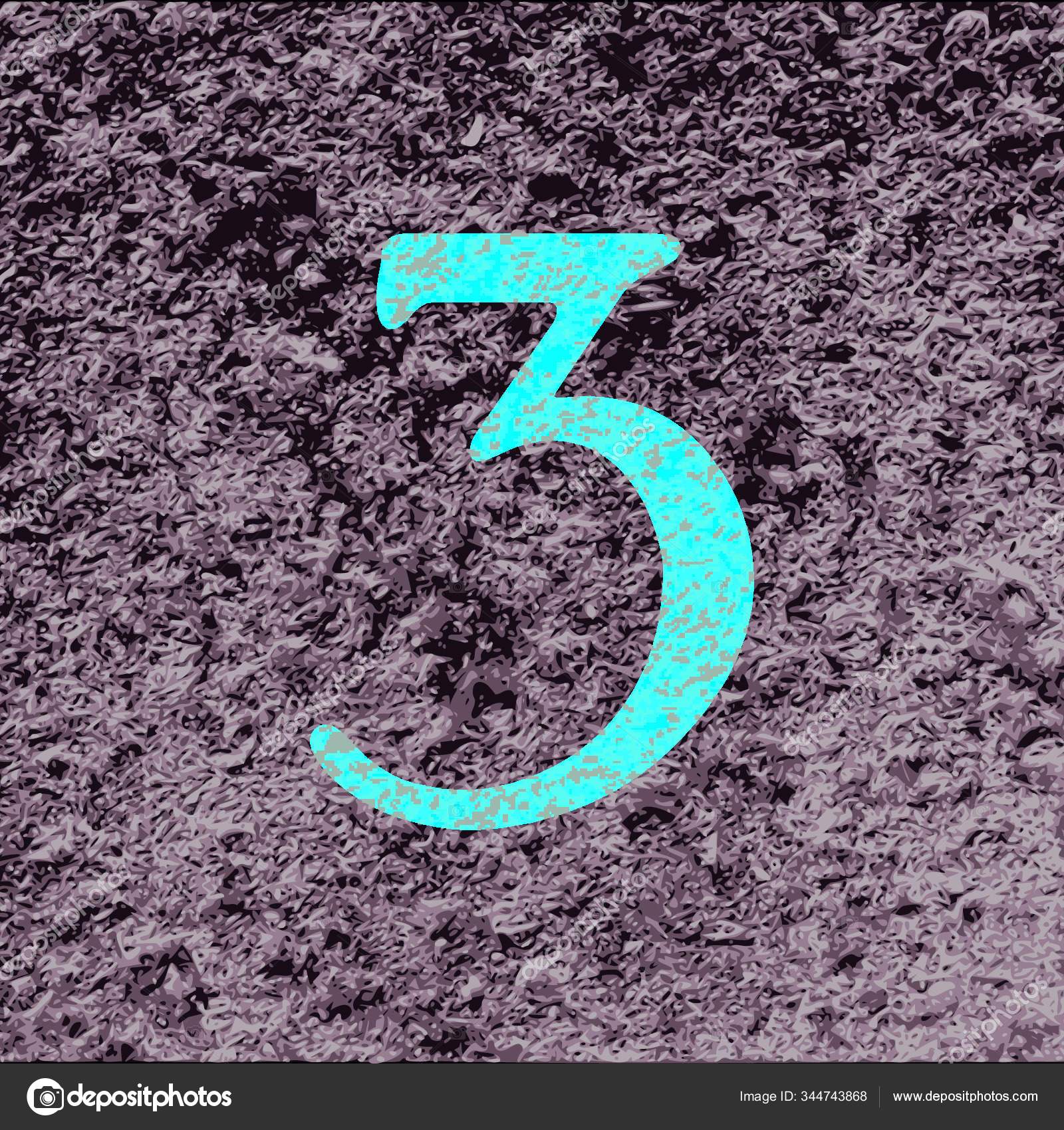 Number Three Icon Symbol Flat Modern Web Design Long Shadow Stock ...