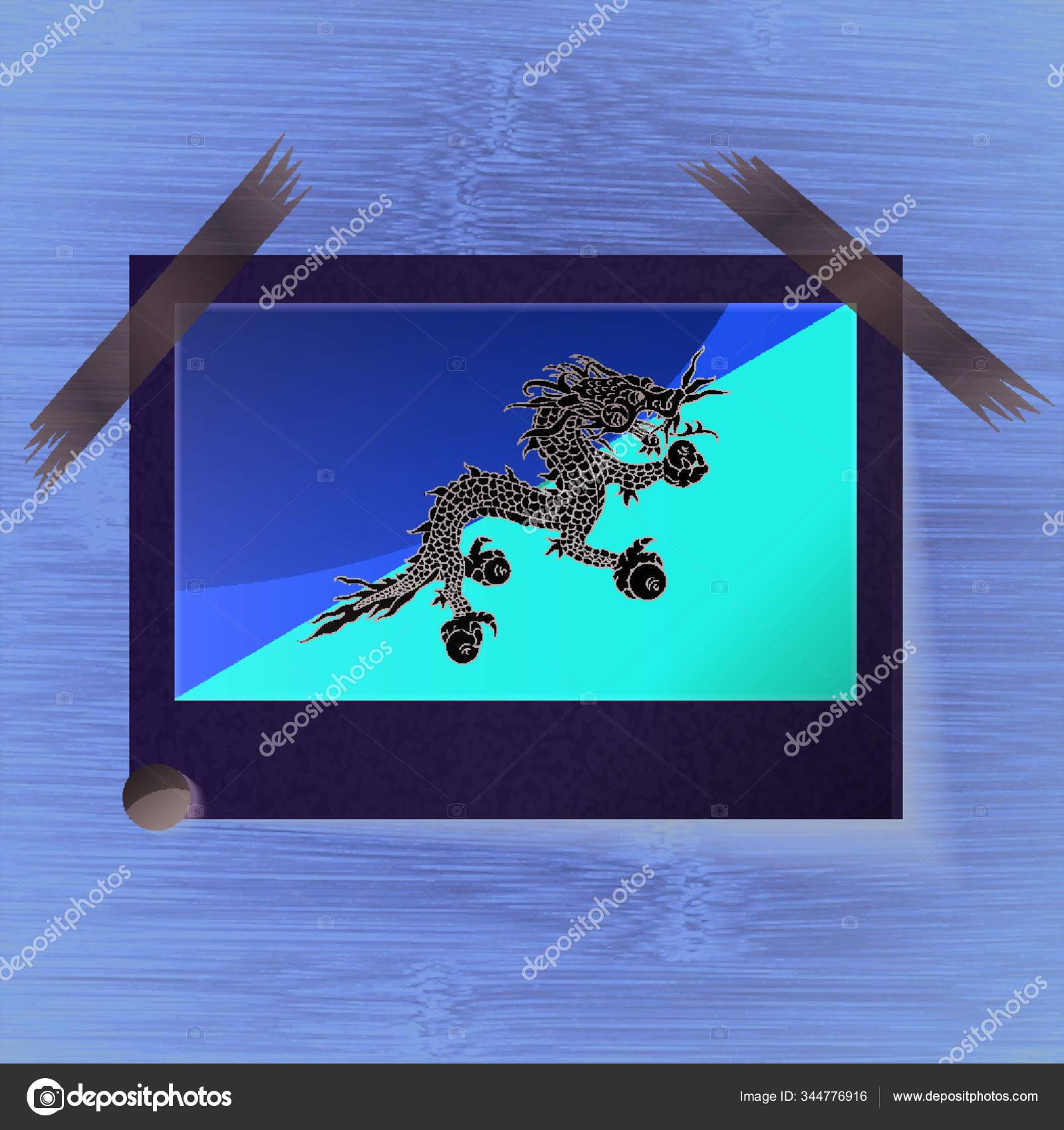 Flags Bhutan Frame Wooden Texture Vector Illustration Stock Vector ...