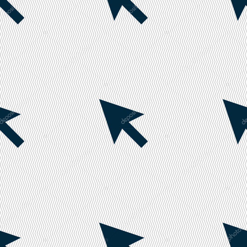cursor de flecha, signo del icono del ratón del ordenador. Patrón sin ...