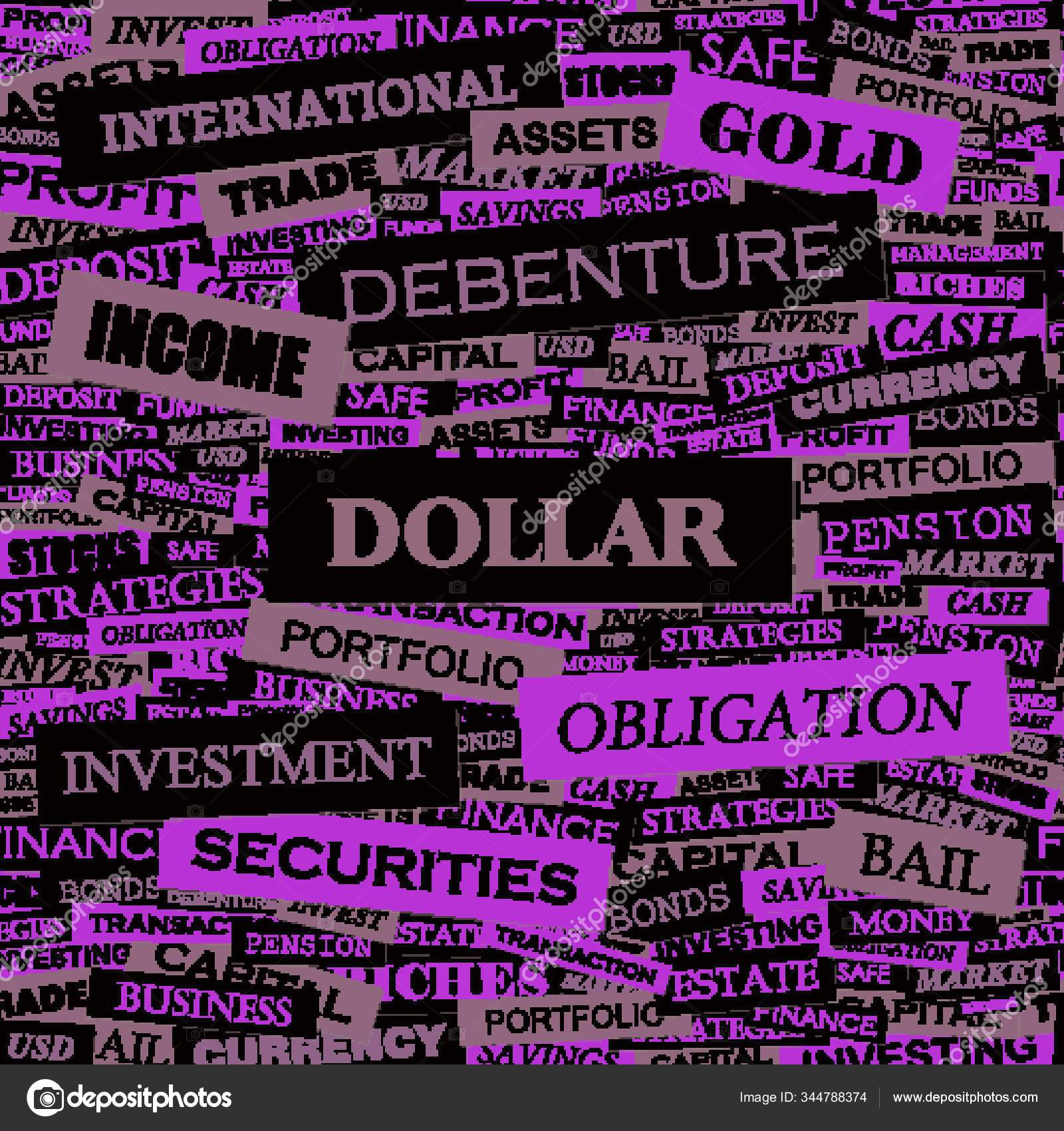 Dollar Word Cloud Illustration Tag Cloud Concept Collage Stock Vector ...