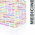 MEDICINE. Word collage on black background Stock Vector Image by ...