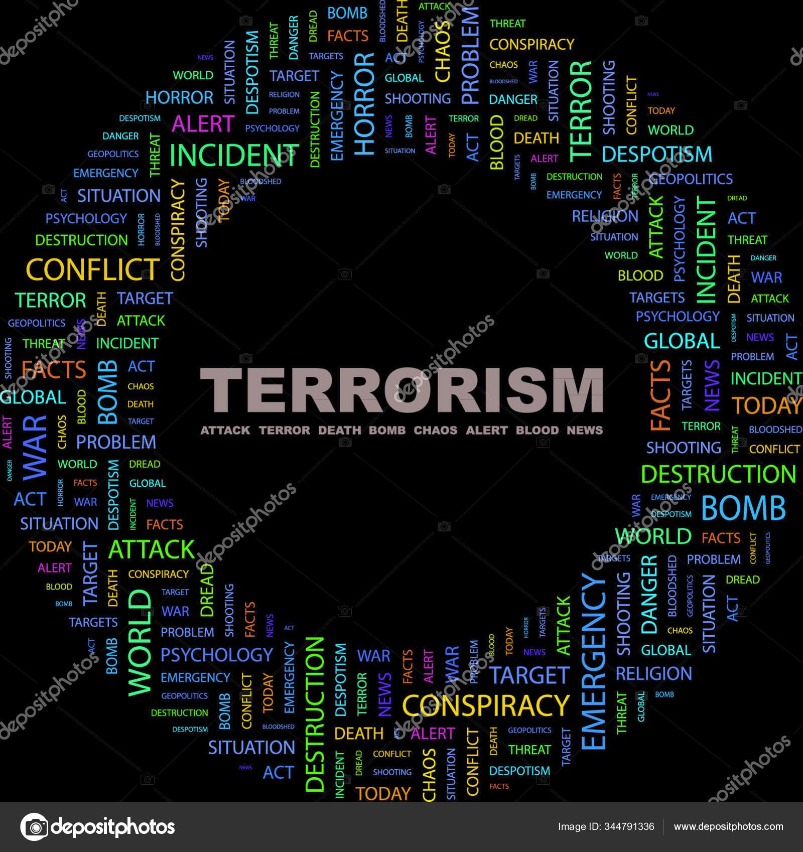 Terrorism Word Cloud Illustration Tag Cloud Concept Collage Stock ...
