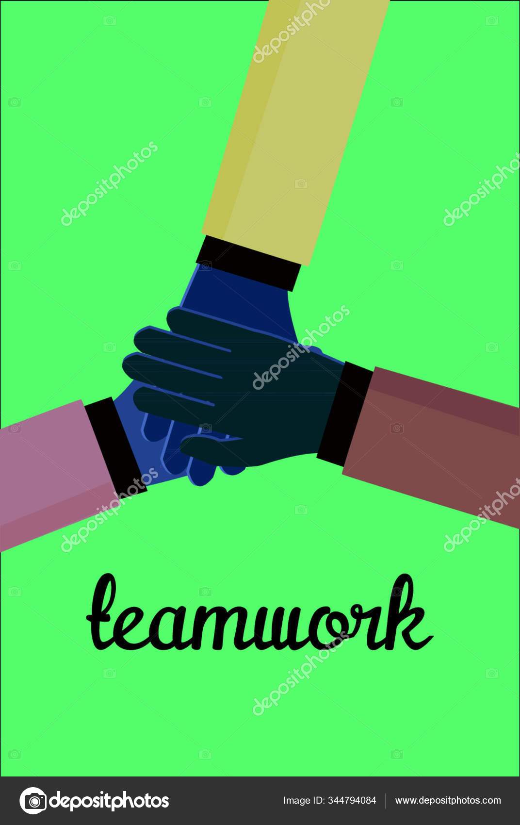 Teamwork Iconic Poster Design Typography Stock Vector by ©YAYImages ...