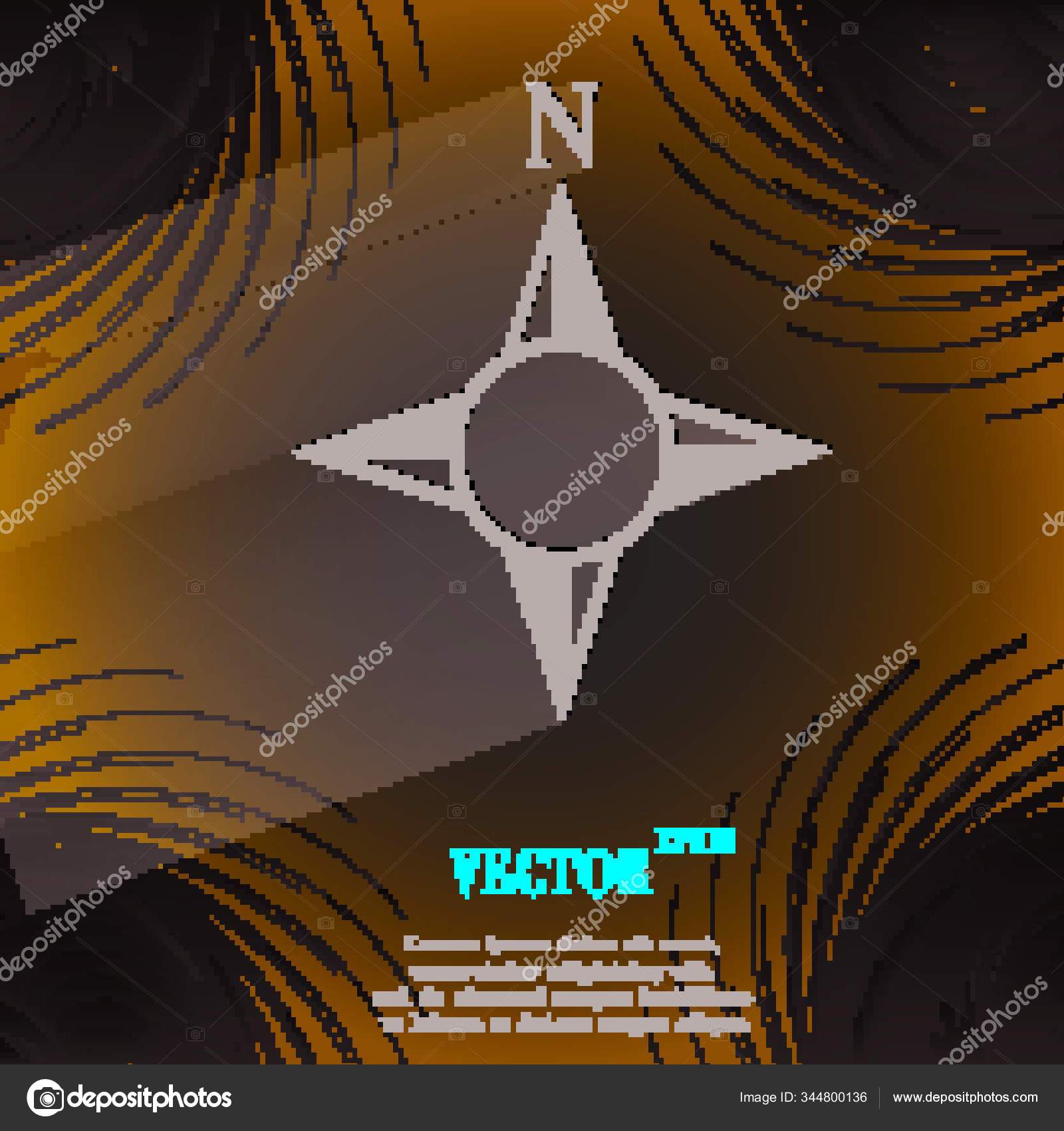 Side World Compass Flat Modern Web Design Flat Geometric Abstract Stock ...