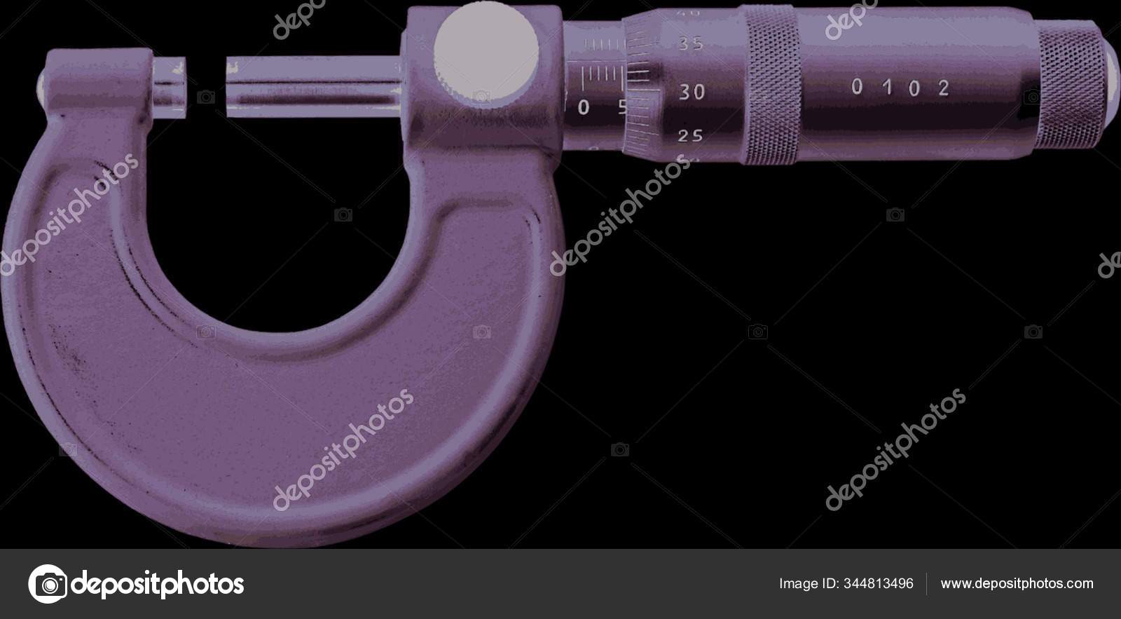 Micrometer Isolated White Background Vector Illustration Stock Vector ...