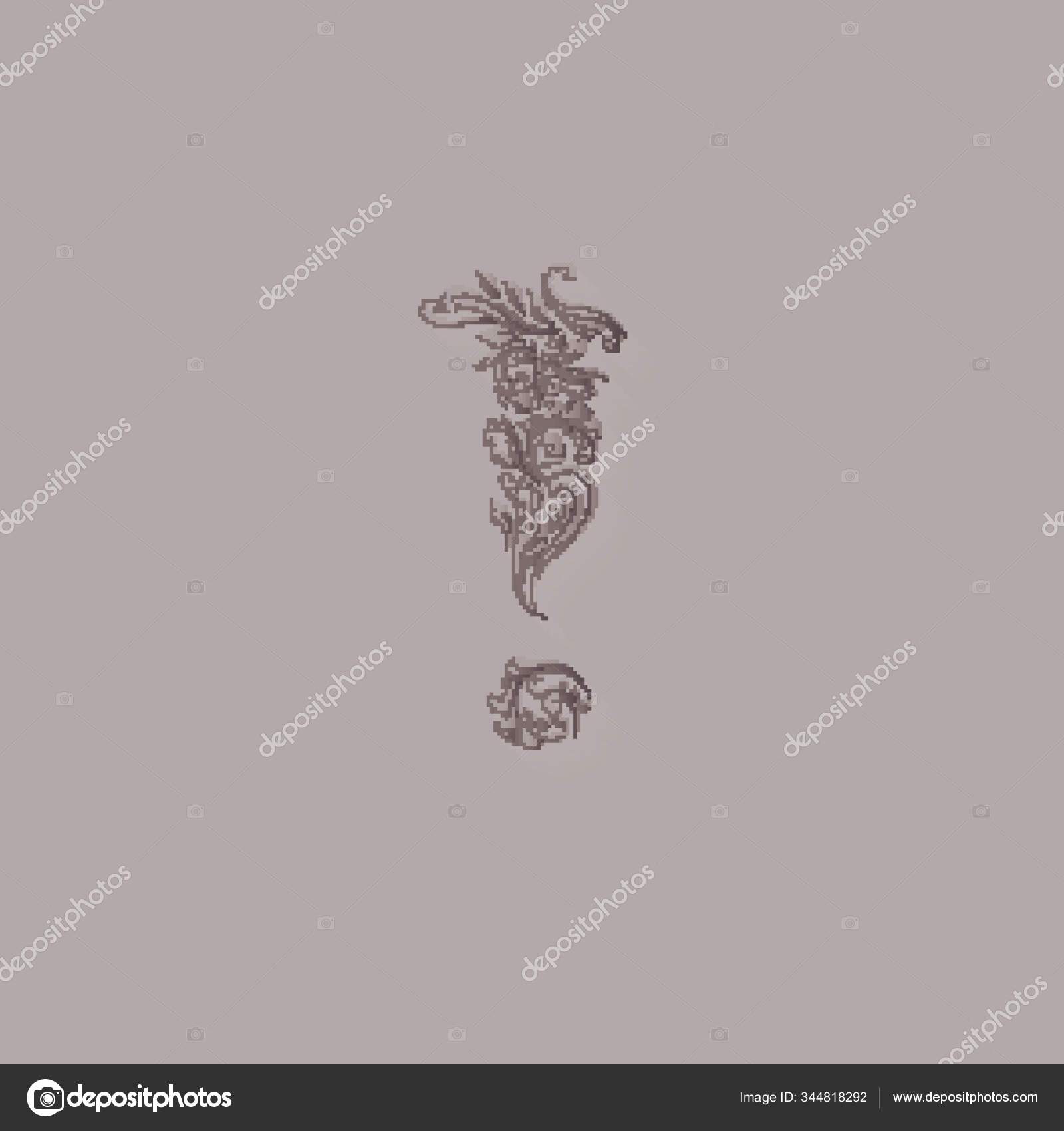 Beautiful Exclamation Mark Drawn Vegetable Patterns Black Stock Vector ...