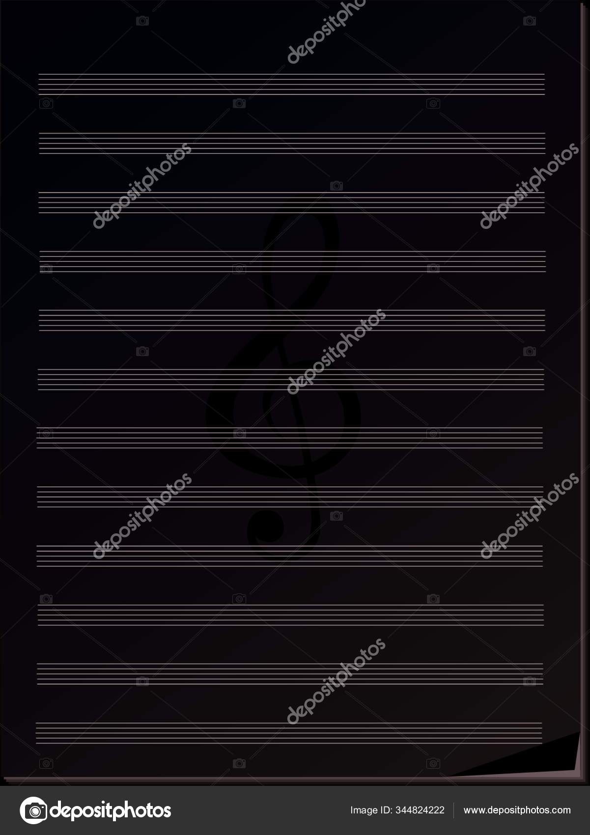 Note Paper Musical Notes Isolated White Background Vector Eps Stock ...