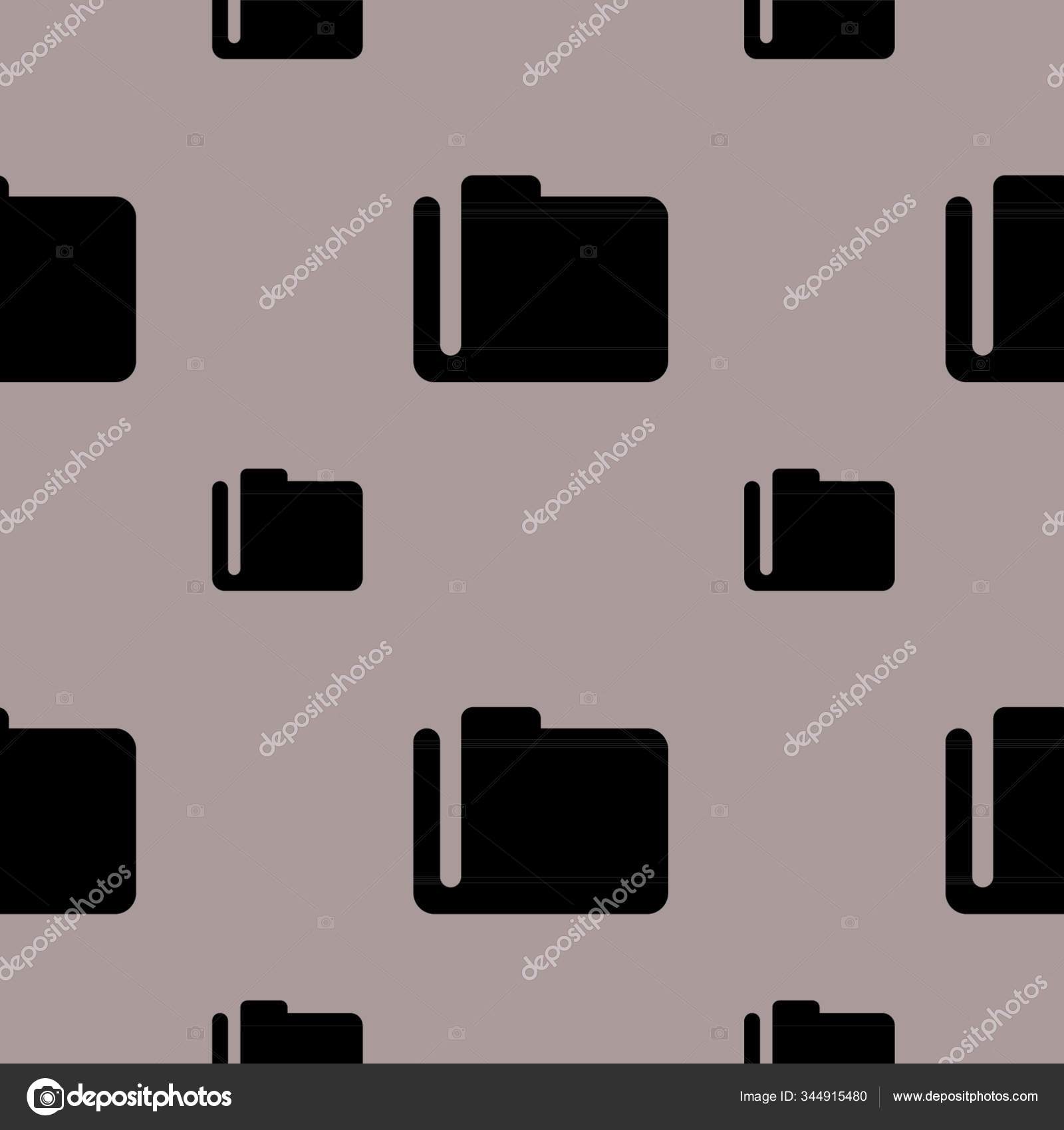 Document Folder Icon Sign Seamless Pattern Gray Background Vector Illustration Stock Vector ...