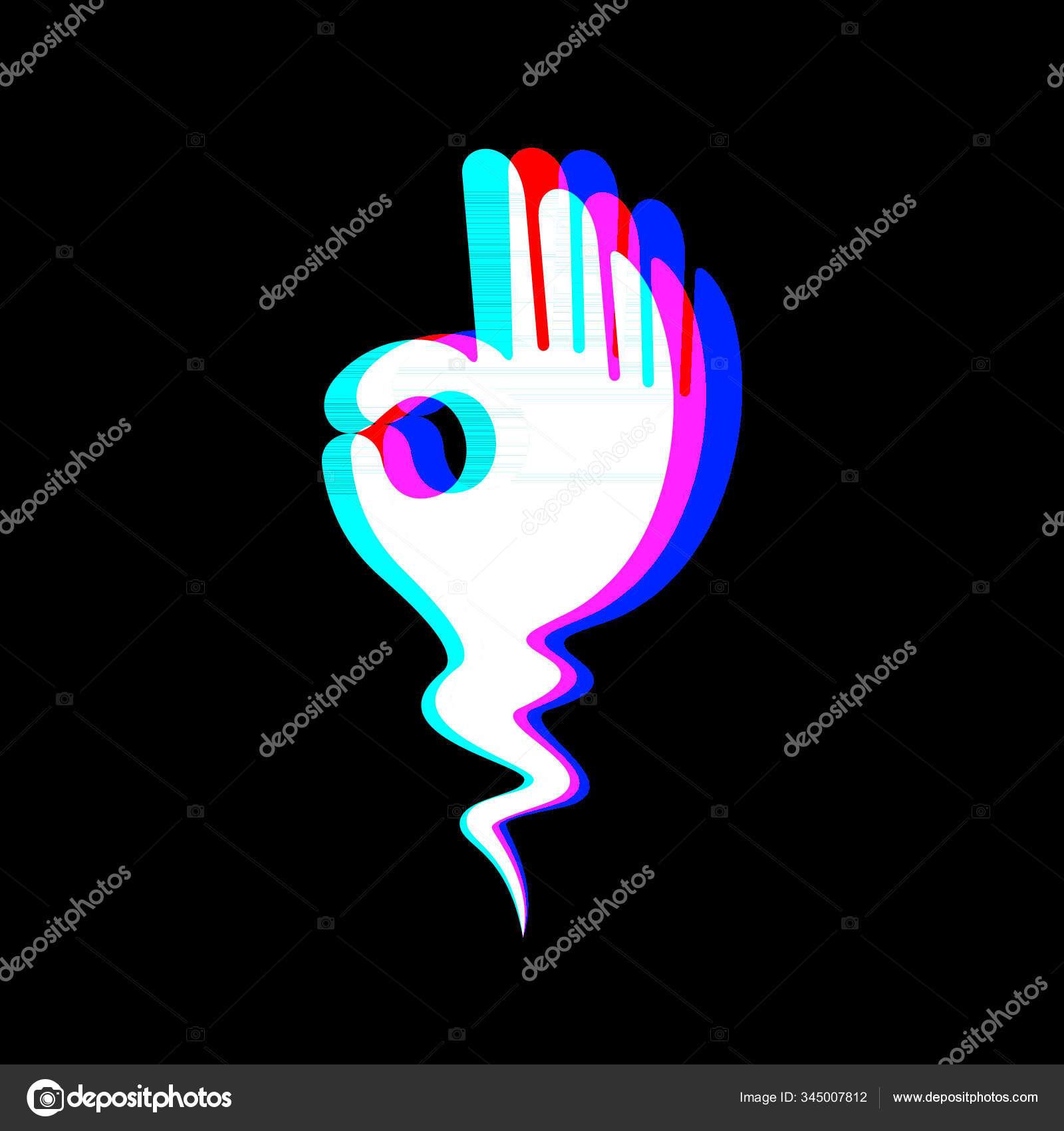 Sign Different Color Overlap Sign Hand Stock Vector Image by ©YAYImages ...