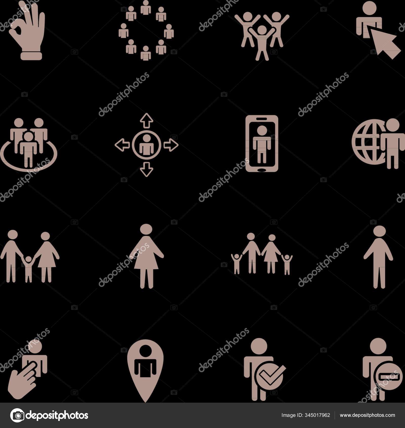 Community Web Icons User Interface Design Stock Vector Image by ...