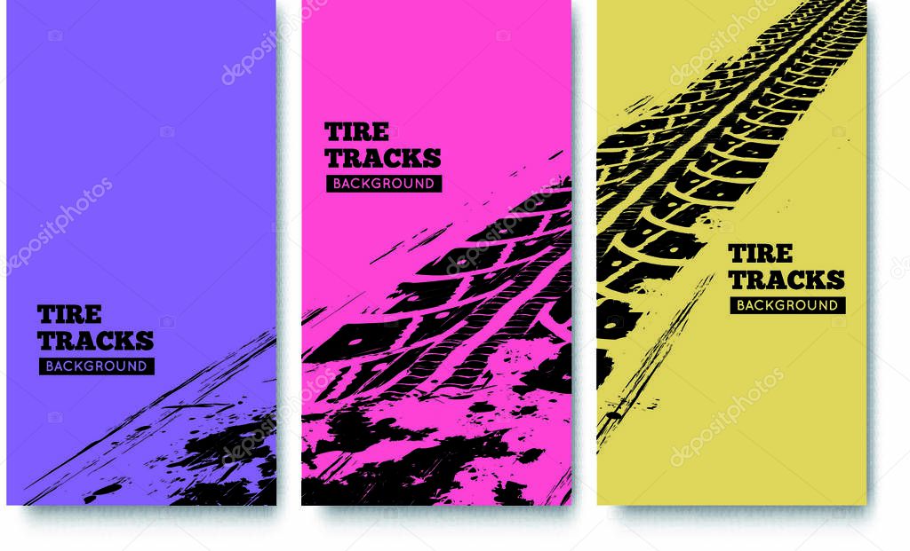 El neum tico rastrea fondo. Ilustraci n vectorial. se puede utilizar para carteles, folletos ...
