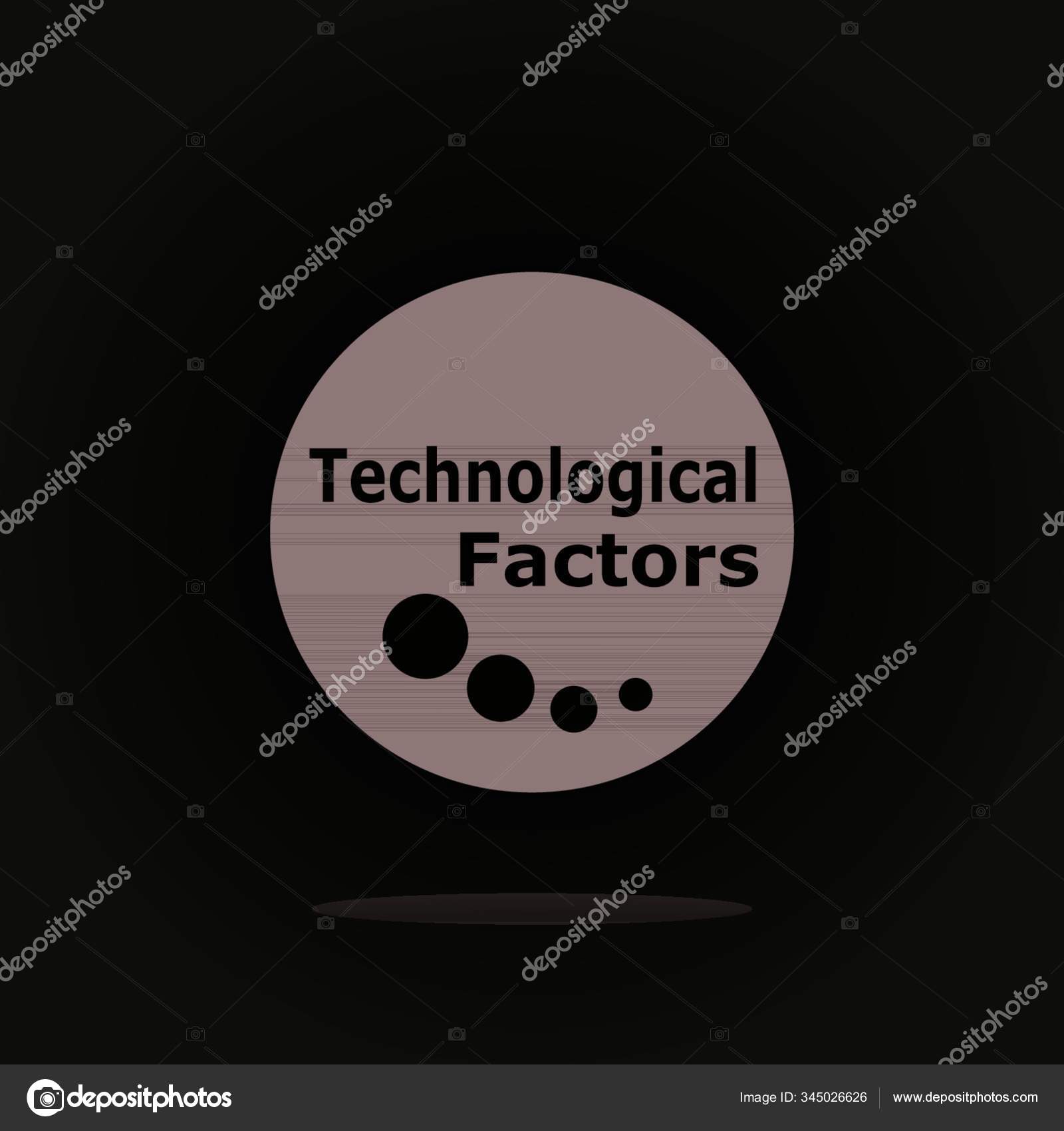 Vector Technological Factors Web Button Icon Isolated White — Stock ...
