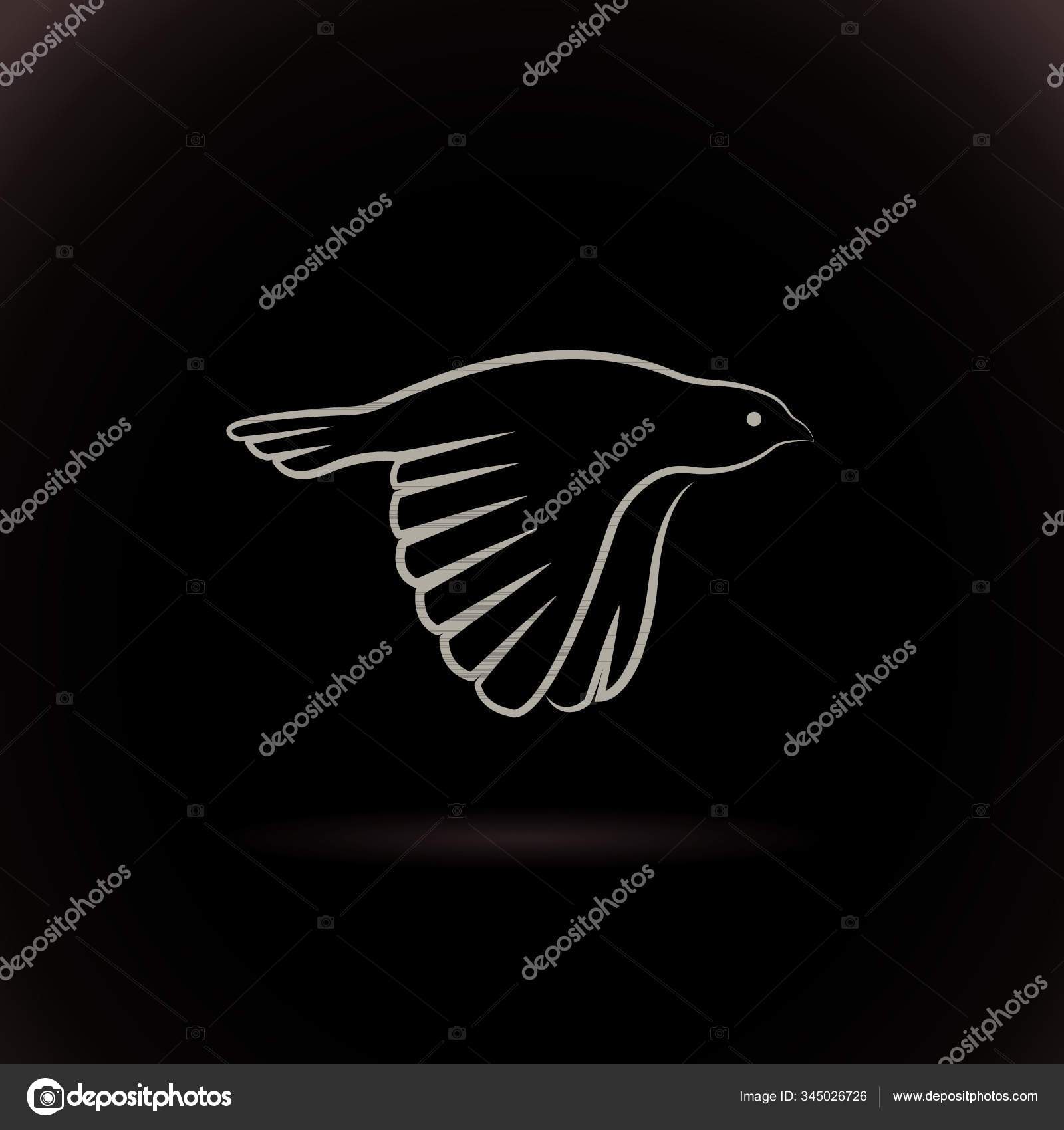 Vector Image Bird Icon White Background Finch Stock Vector Image by ...