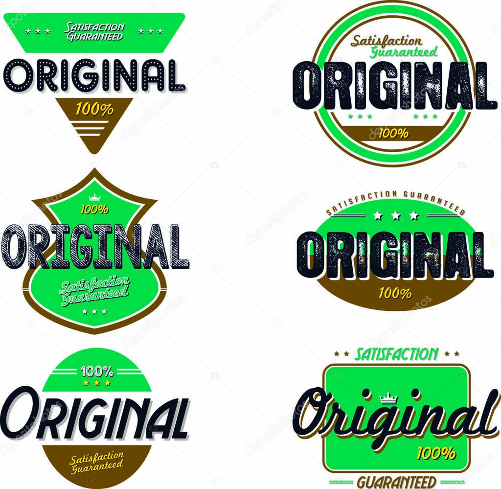 insignia de calidad del producto original tema vector arte ilustración 2022