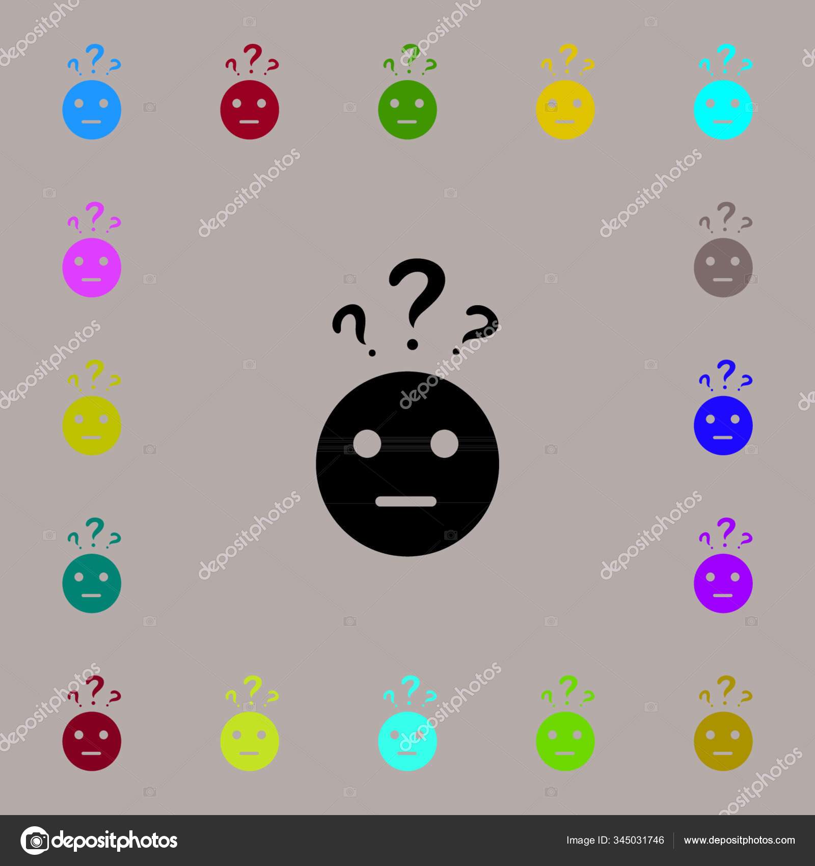 Signo Interrogación Hombre Signo Icono Incomprensión Muchos Símbolos ...