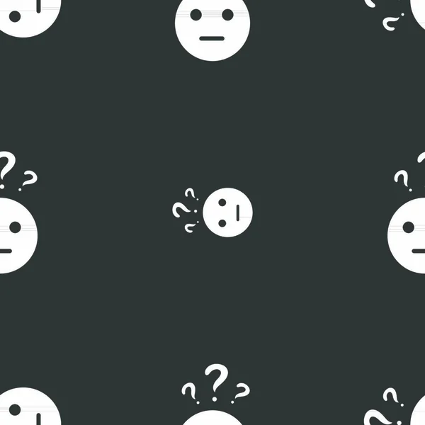 Question Mark Man Incomprehension Icon Sign Seamless Pattern Gray ...