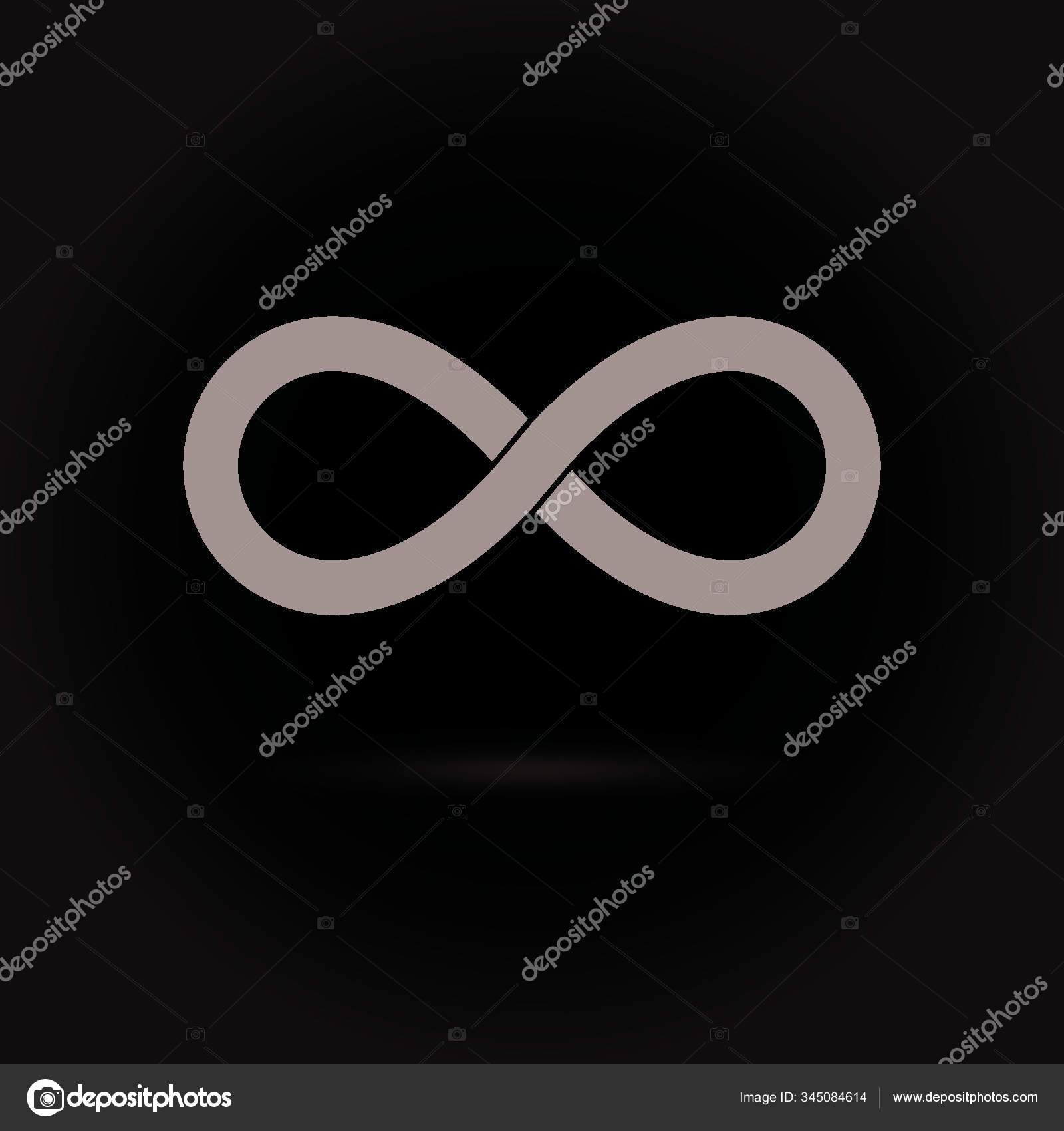 Icono Infinito Signo Matemático Simple Aislado Sobre Fondo Blanco ...