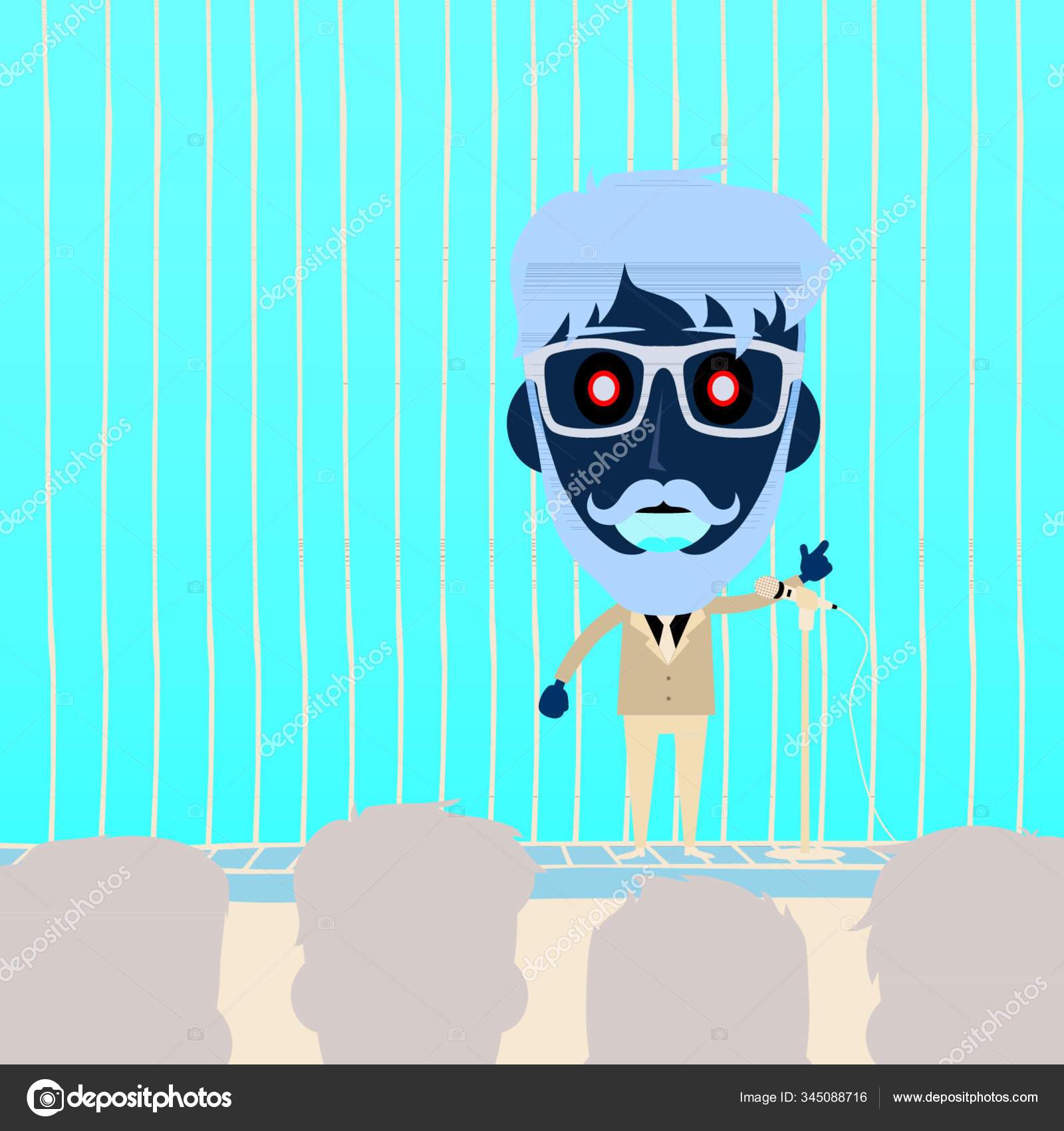 Stand Comedy Cartoon Theme Vector Illustration Stock Vector Image by ...