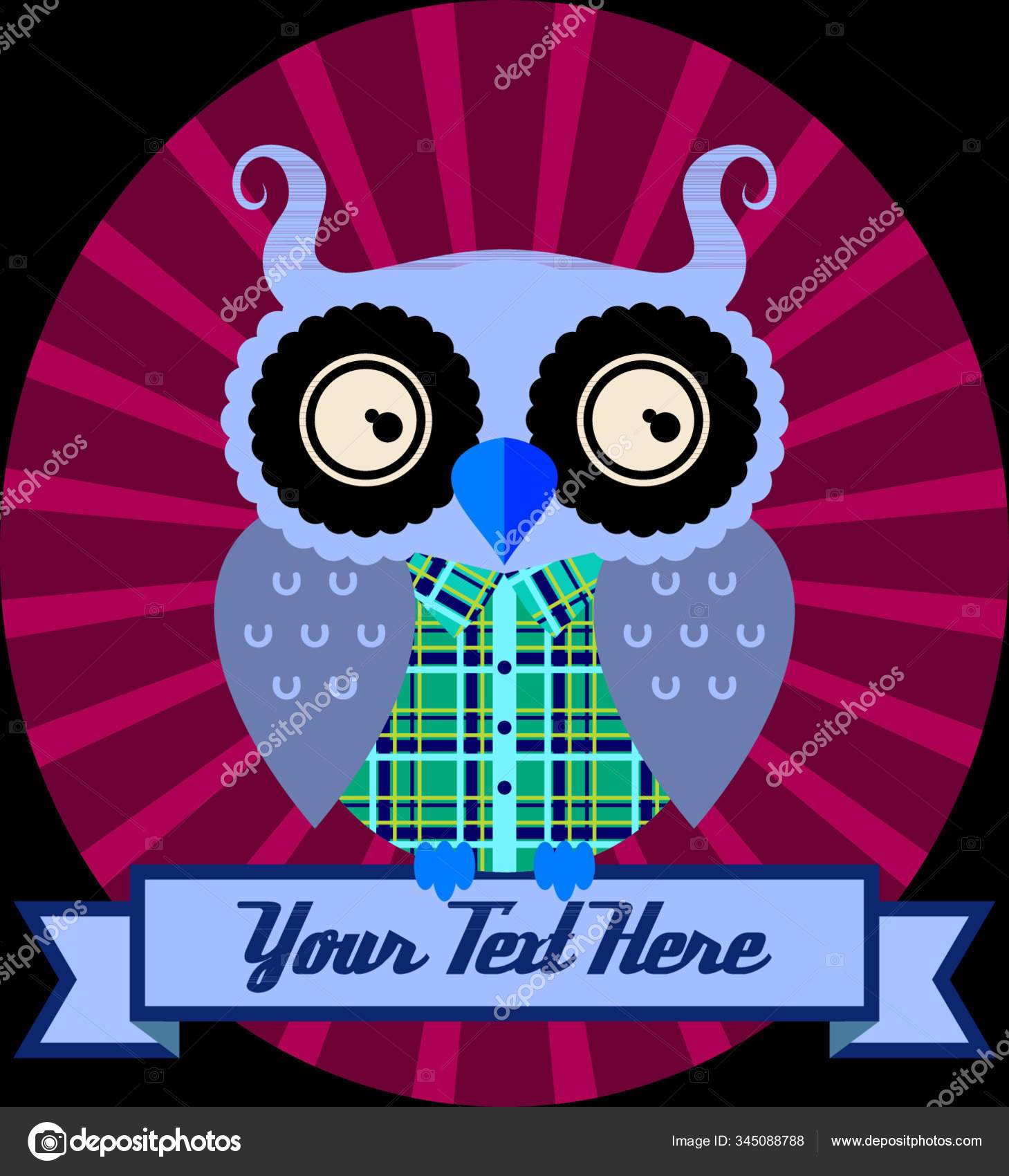 Cool Owl Art Theme Vector Graphic Illustration Stock Vector Image by ...