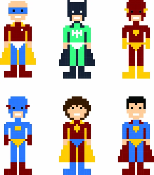 Superhero pixel art Vector Art Stock Images | Depositphotos