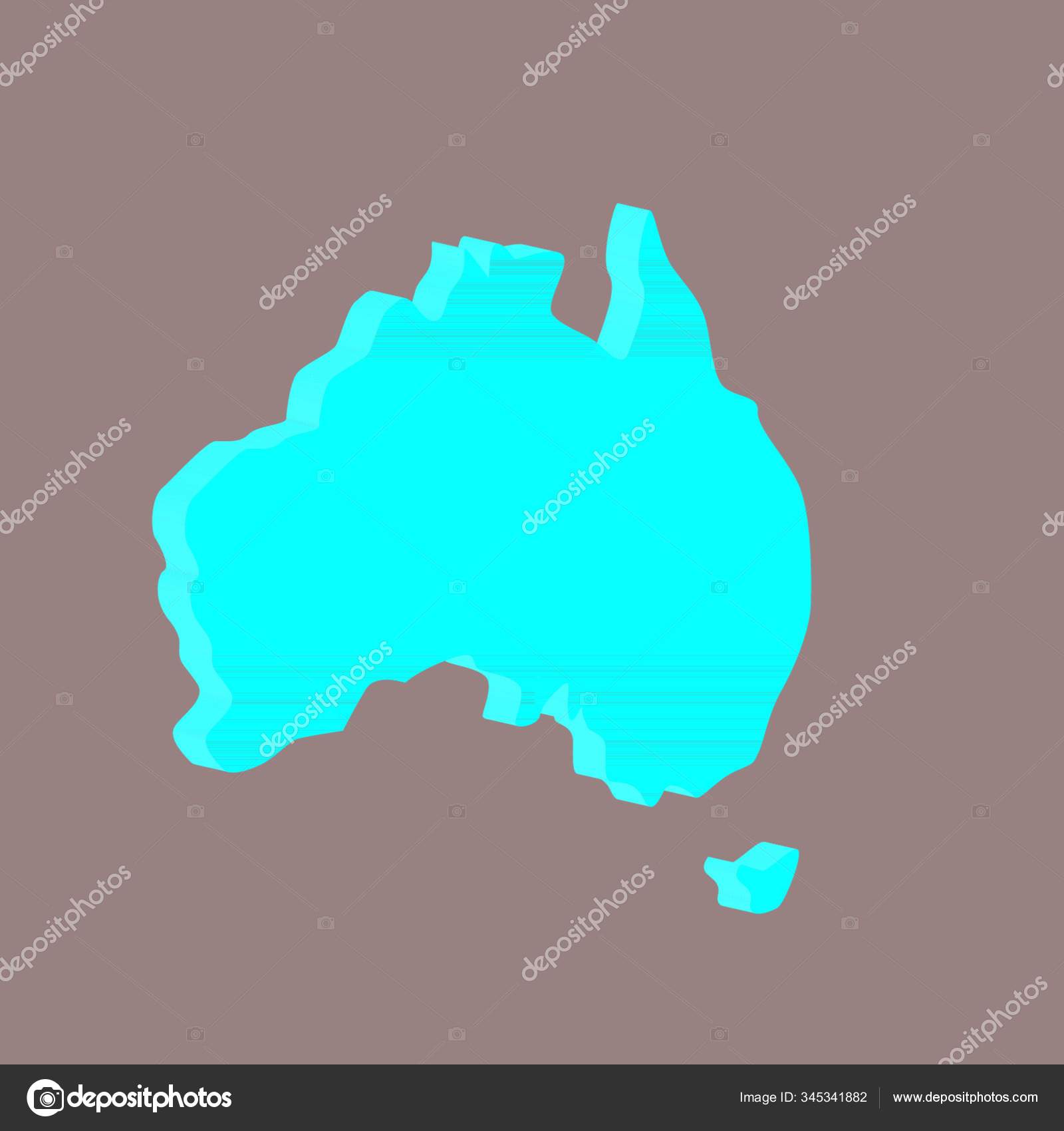 Australian Continent Vector Illustration Gray Background Stock Vector ...