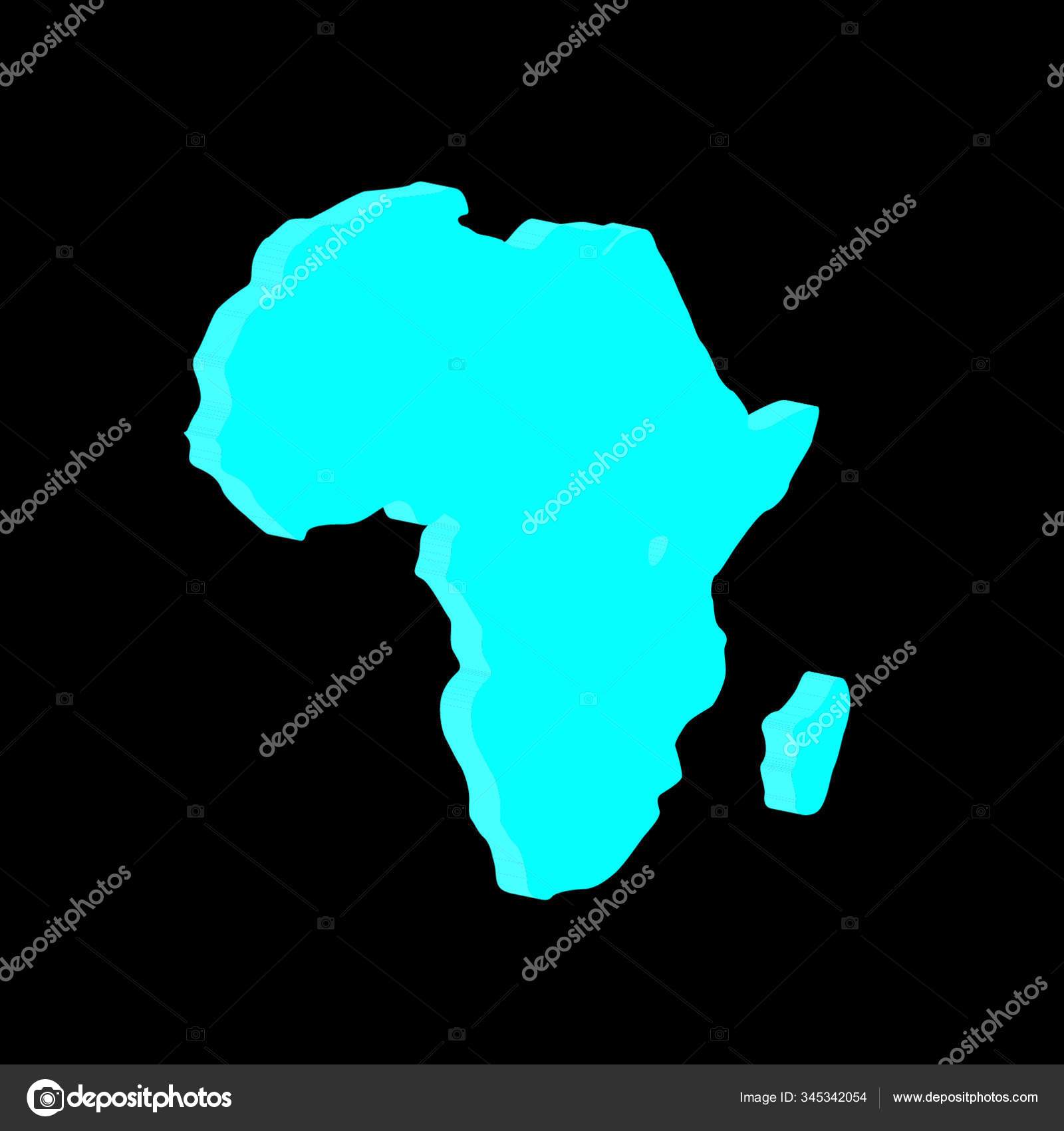 African Continent Bulk Illustration White Background Stock Vector by ...
