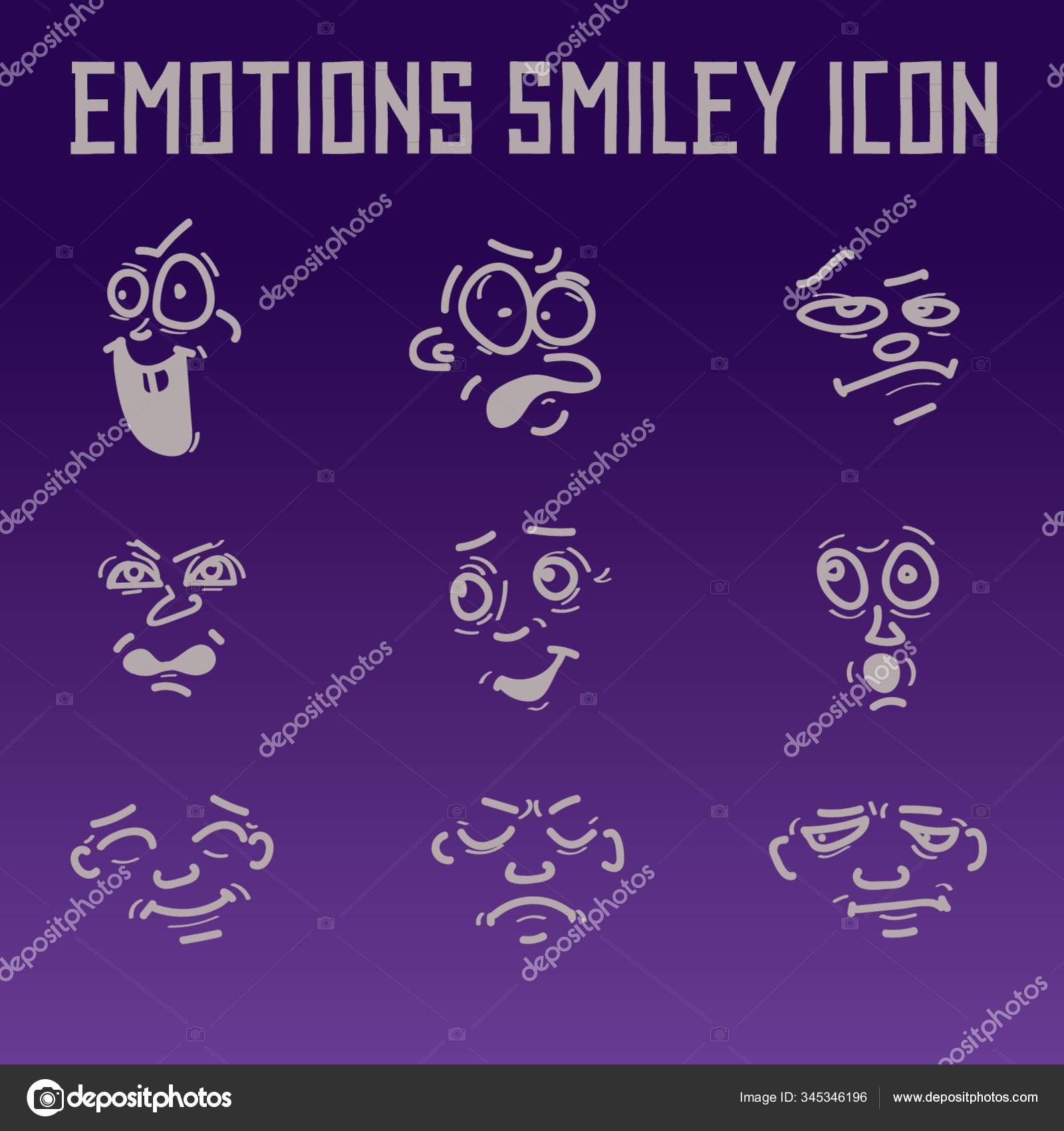Different Emotions Comics Old Background Illustration Stock Vector ...
