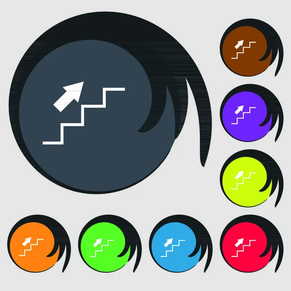 Mirage Icon Sign Symbols Eight Colored Buttons Vector Illustration ...
