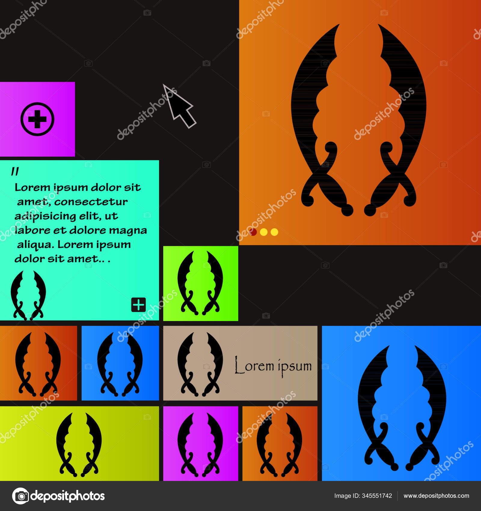 Saber Icon Sign Buttons Modern Interface Website Buttons Cursor Pointer Stock Vector Image by ...