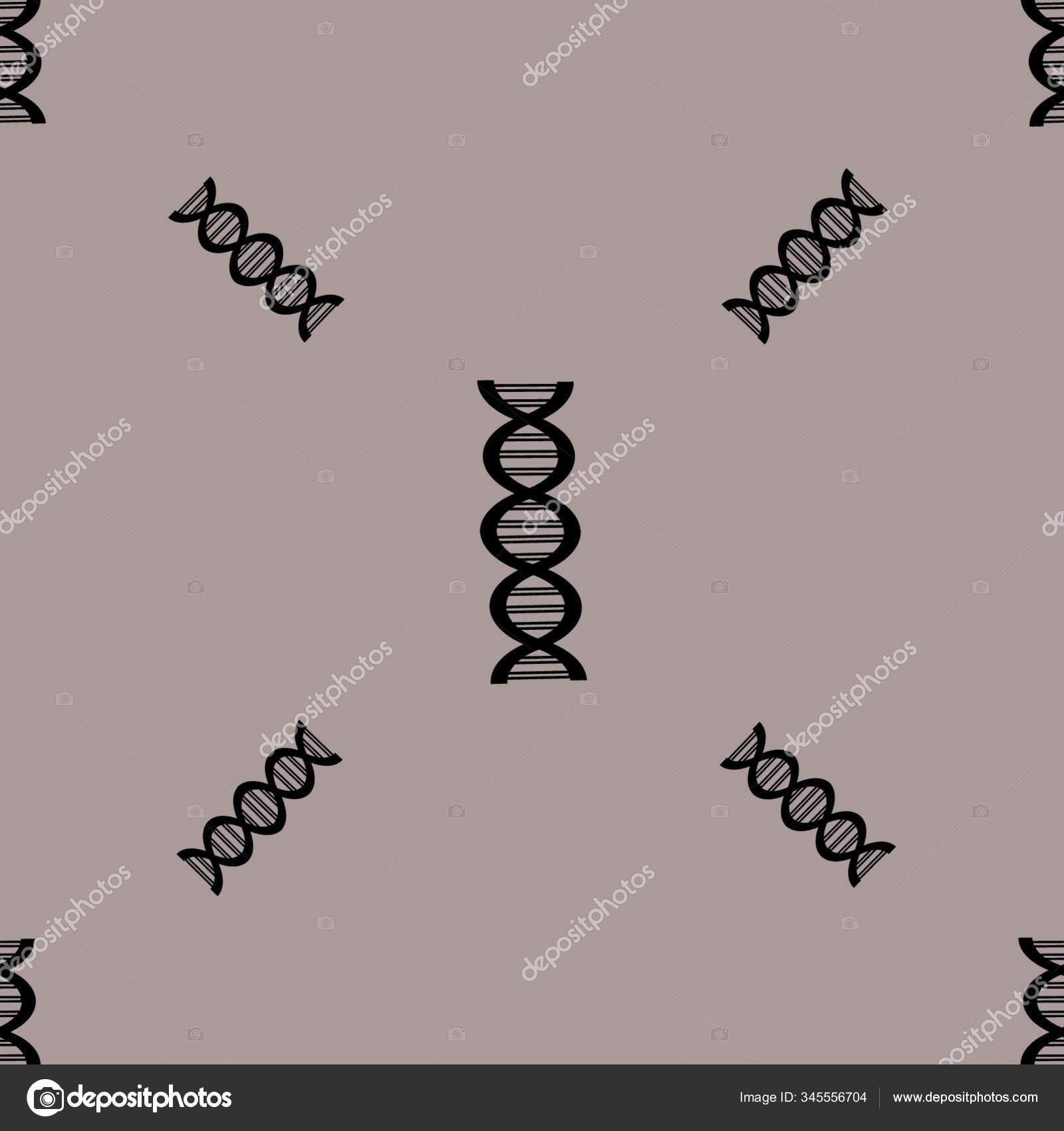 Dna Sign Seamless Pattern Gray Background Vector Illustration Stock ...