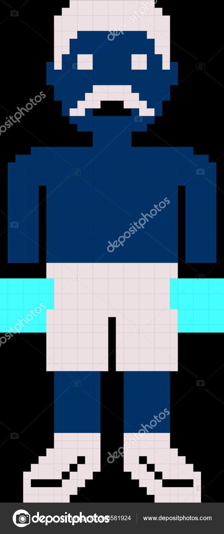 Pixel People Boxer Avatar Vector Art Illustration Stock Vector Image by ...
