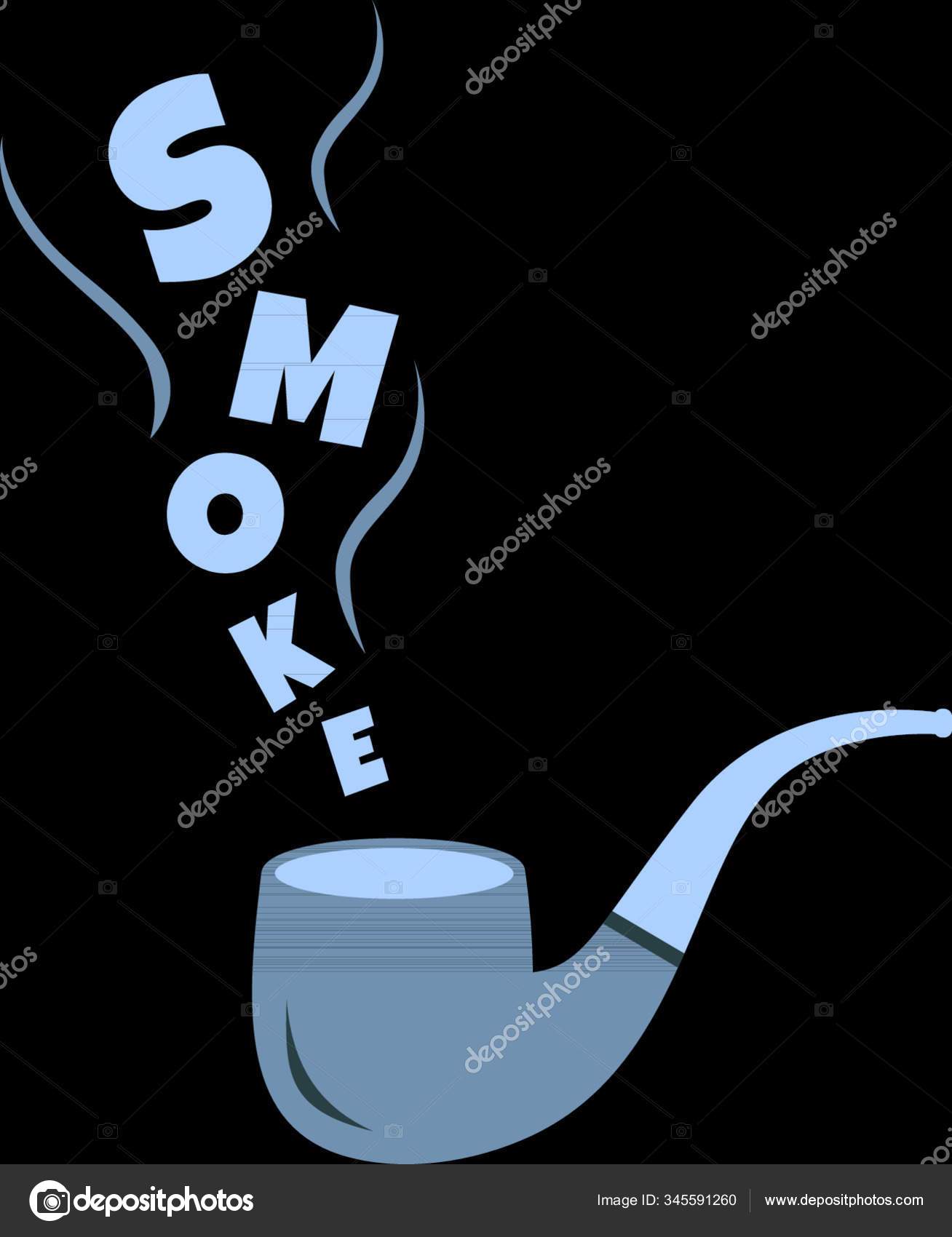 Tobacco Pipe Smoke Theme Vector Art Illustration Stock Vector by ...
