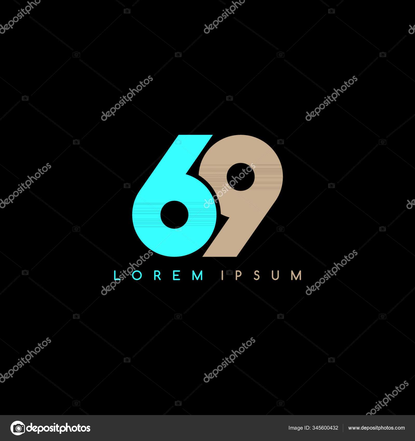 Number Linked Uppercase Logo Black Red White Background Stock Vector by ...